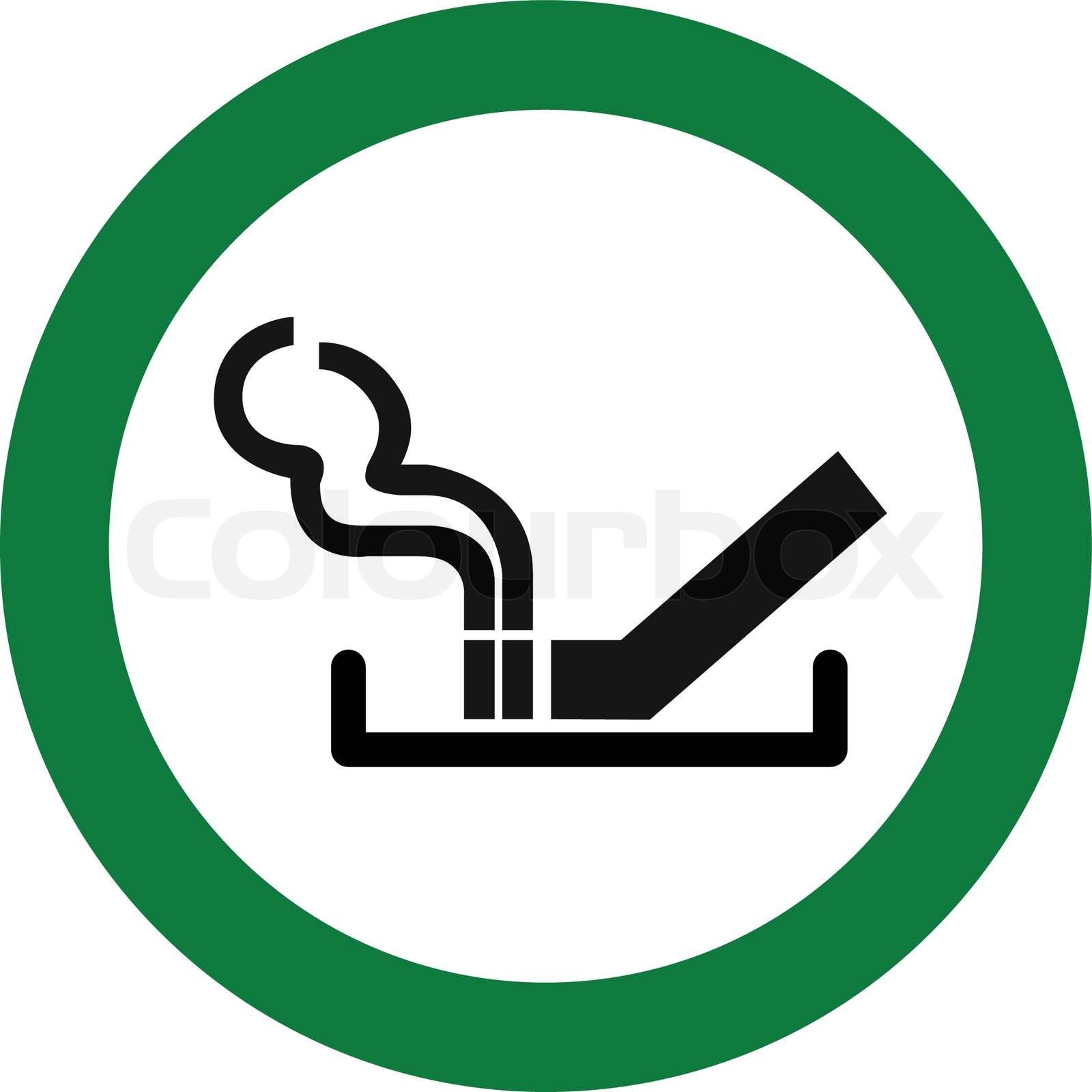 Smoking area sign in vector | Stock vector | Colourbox