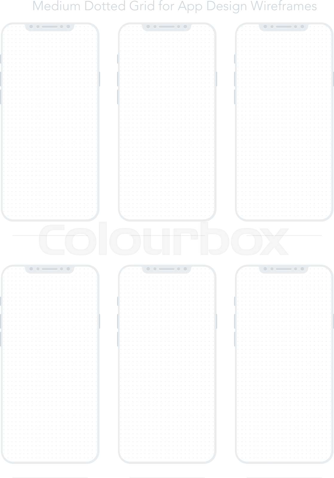 A4 Dotted Paper for App Designs | Stock vector | Colourbox