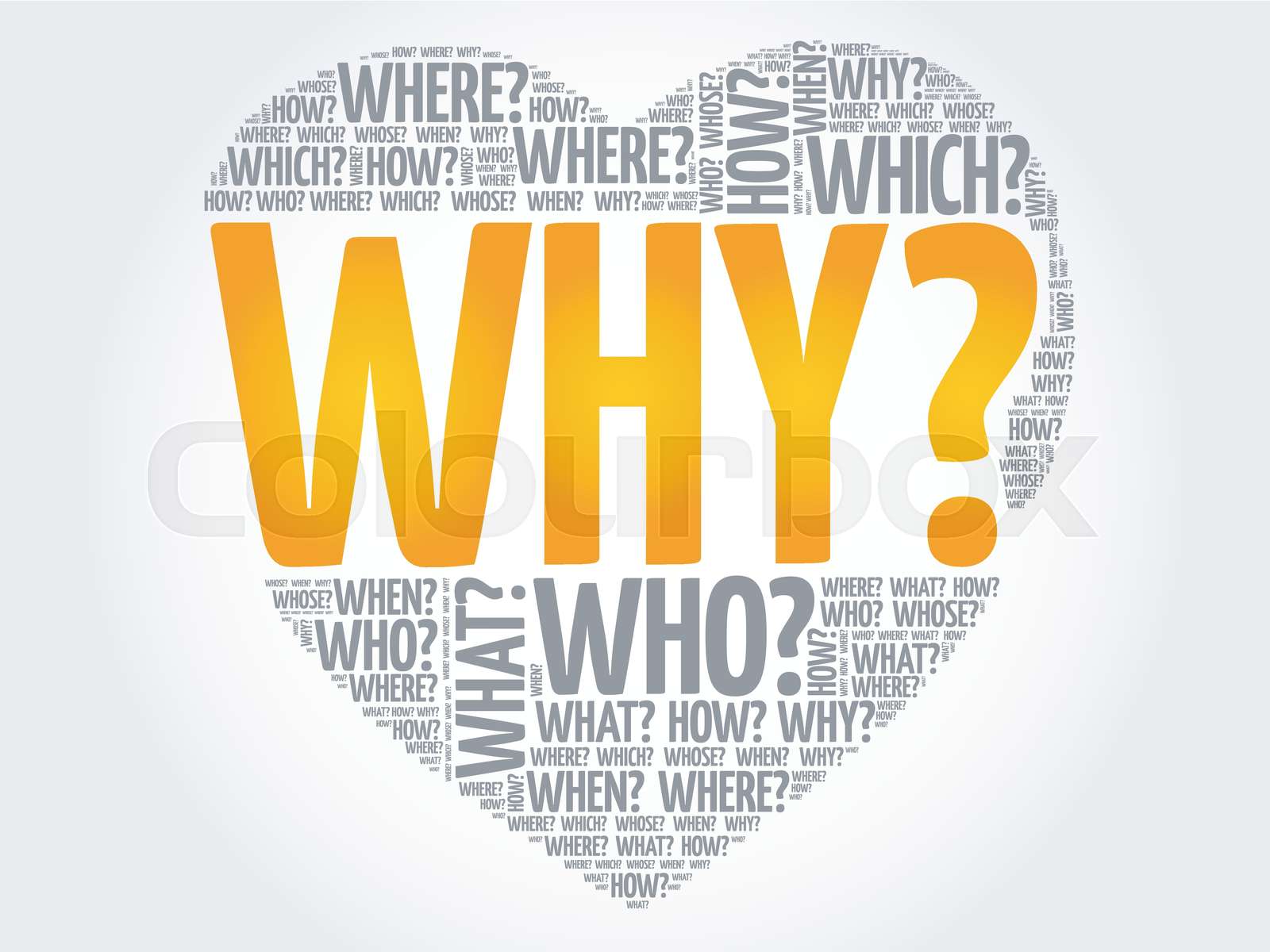WHY? Question heart | Stock vector | Colourbox