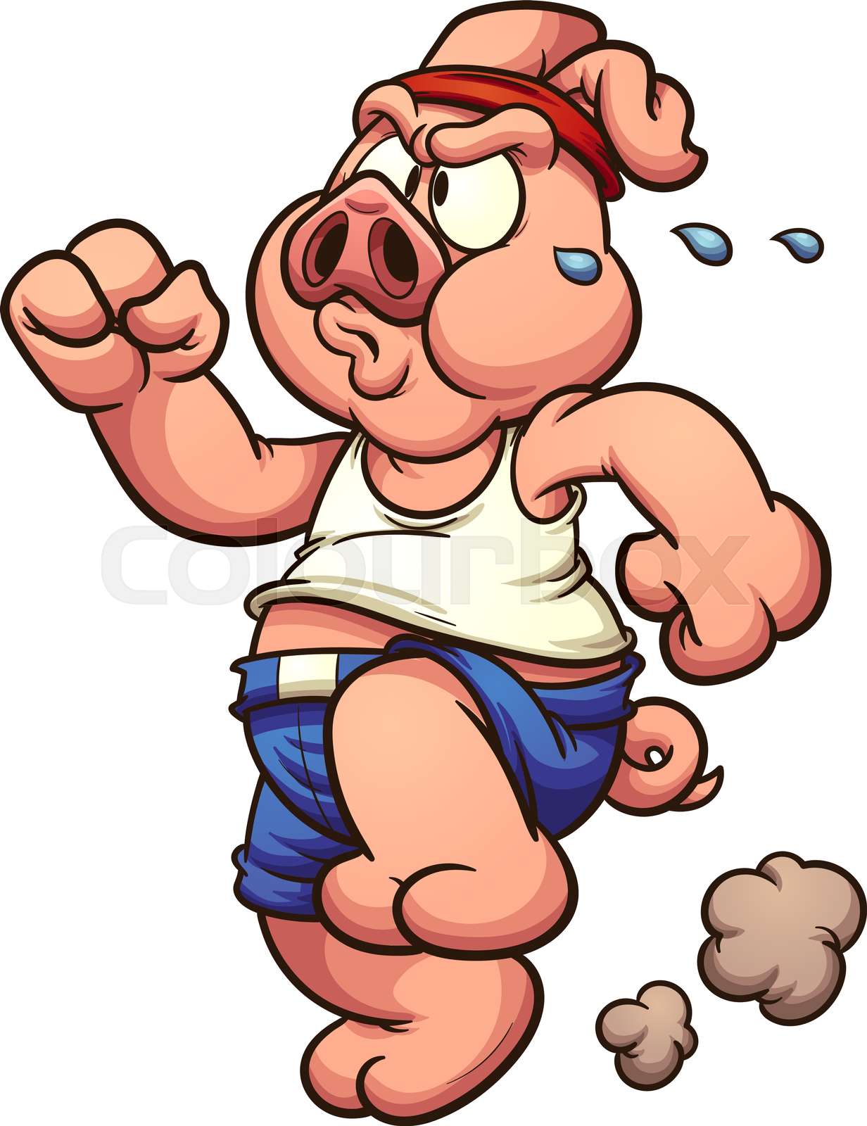 Exercise pig | Stock vector | Colourbox