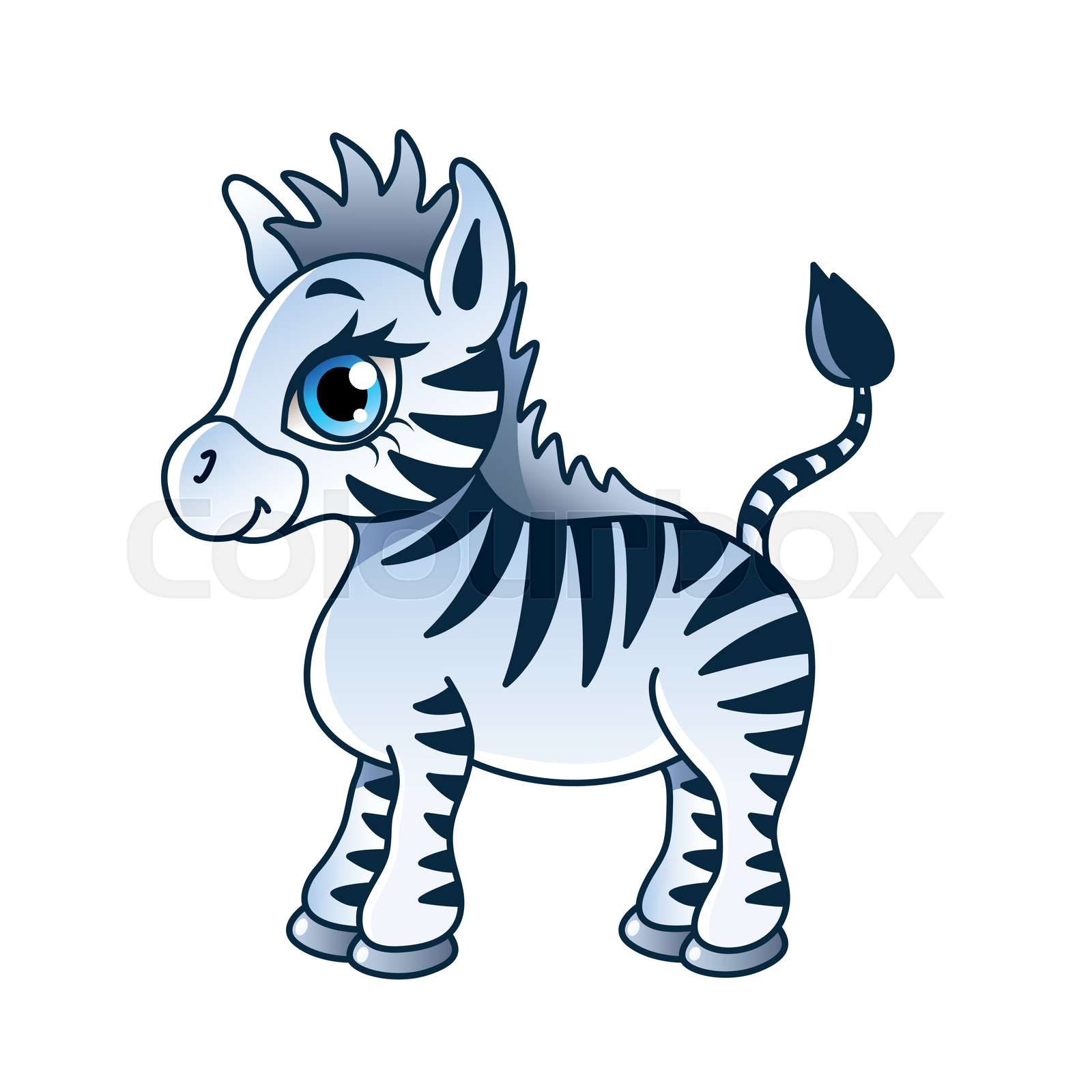 Cartoon zebra isolated vector illustration | Stock vector | Colourbox