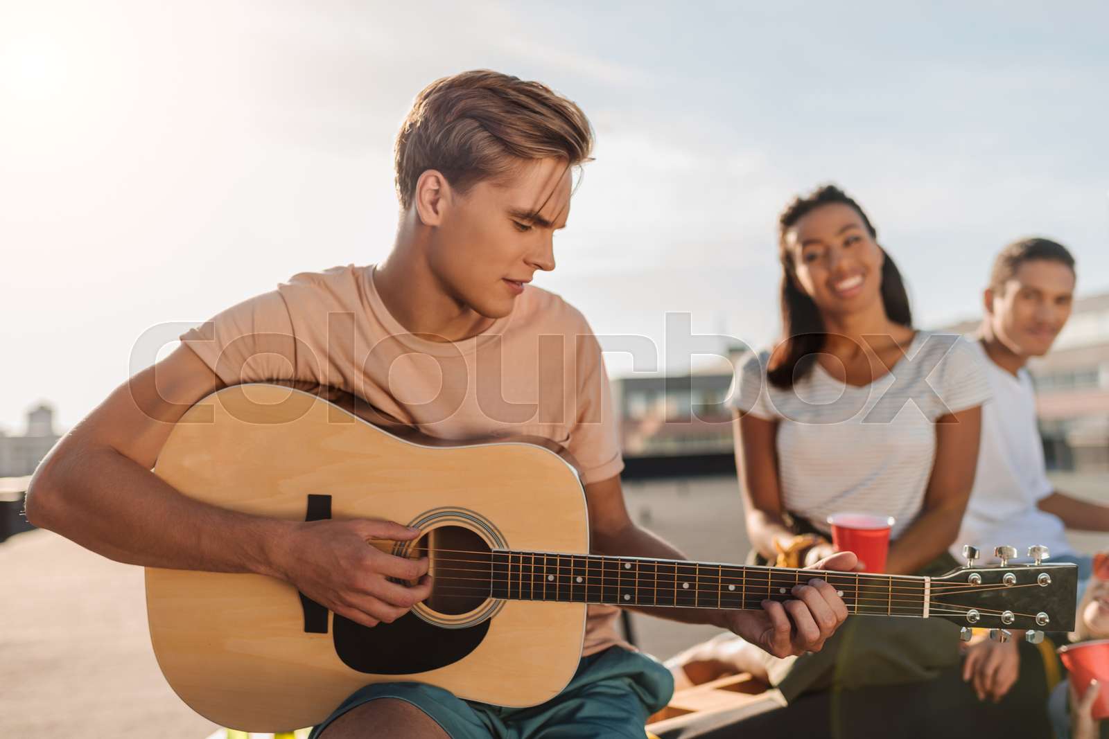 playing guitar | Stock image | Colourbox