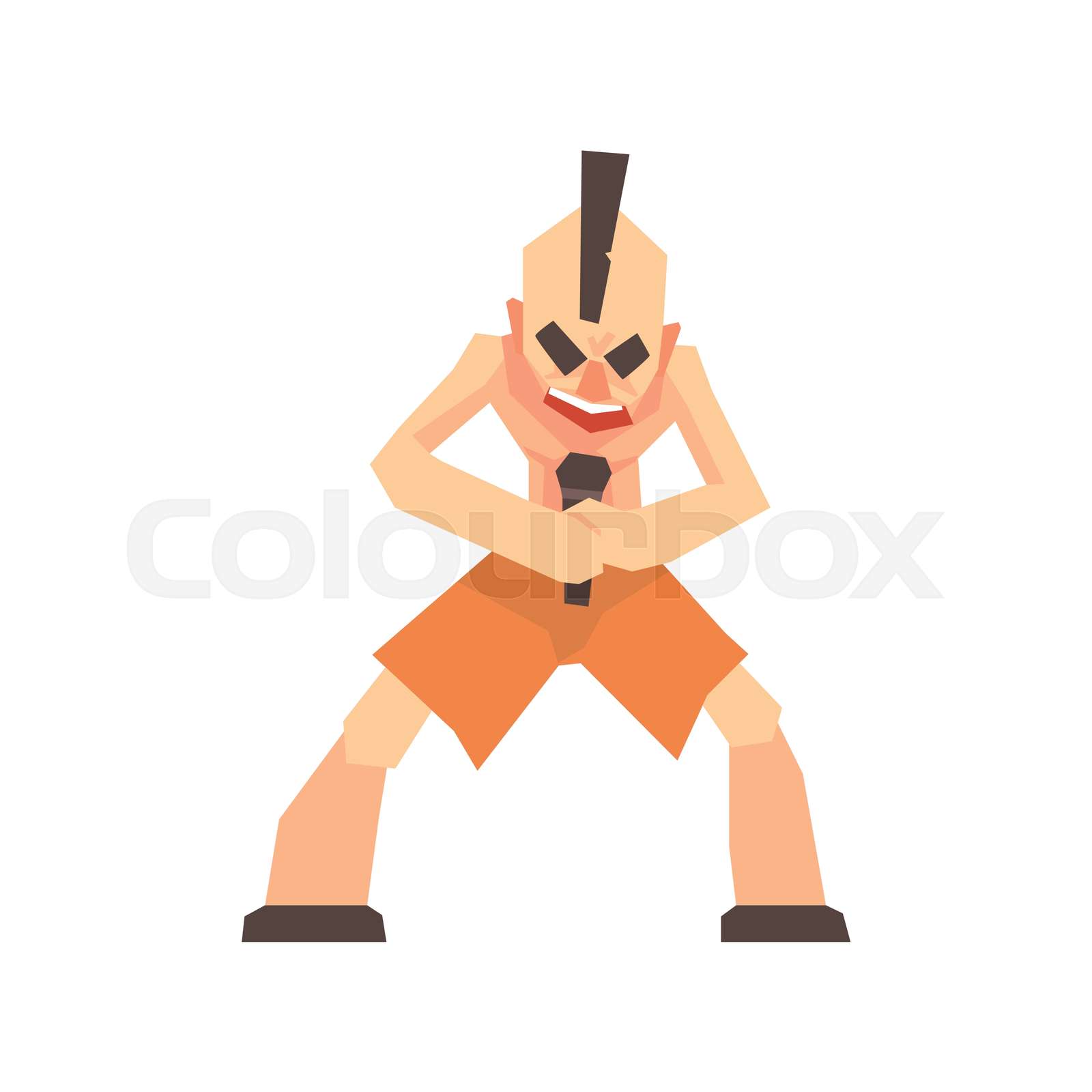 Punk rock singer character cartoon vector Illustration | Stock vector ...