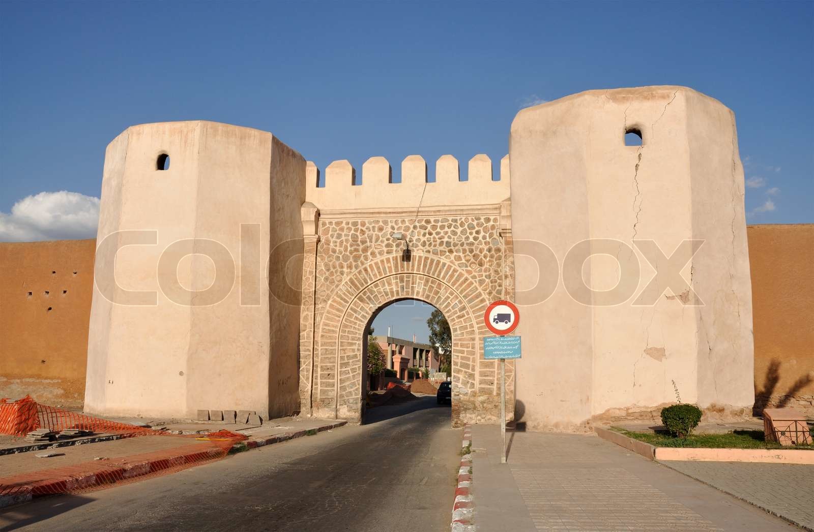 Gate into the old town of Marrakech, Morocco | Stock image | Colourbox