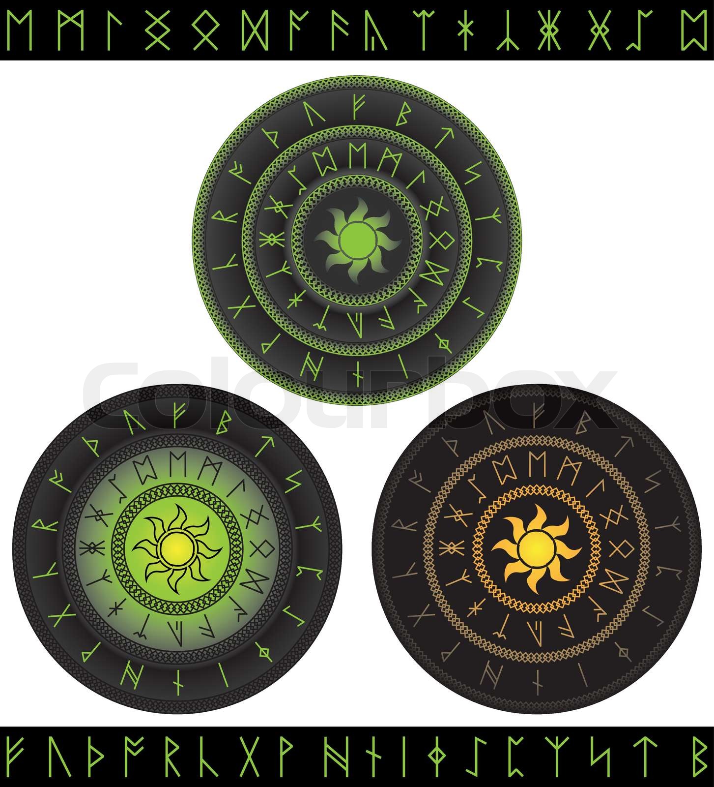 magiske runer . | Stock vektor | Colourbox