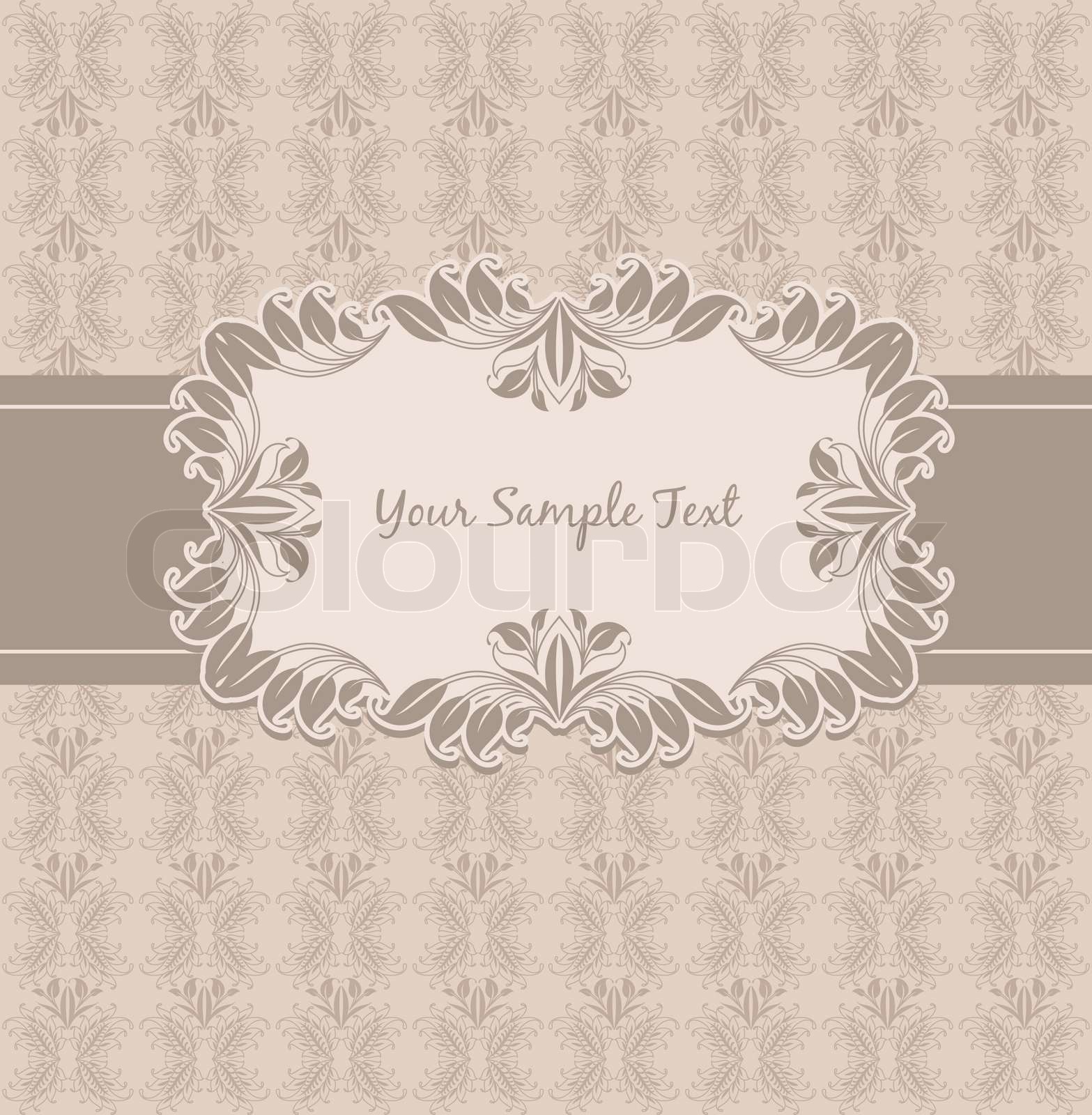 Rahmen Vorlage und dekorative Muster | Stock-Vektor | Colourbox