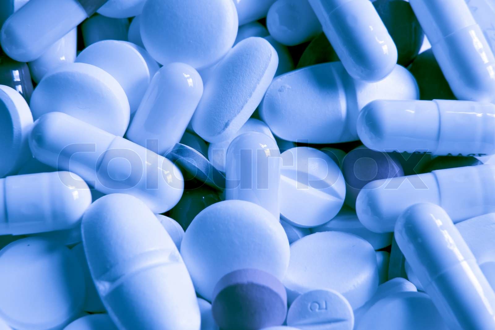 Hintergrund der bunten Pillen gemacht | Stock Bild | Colourbox
