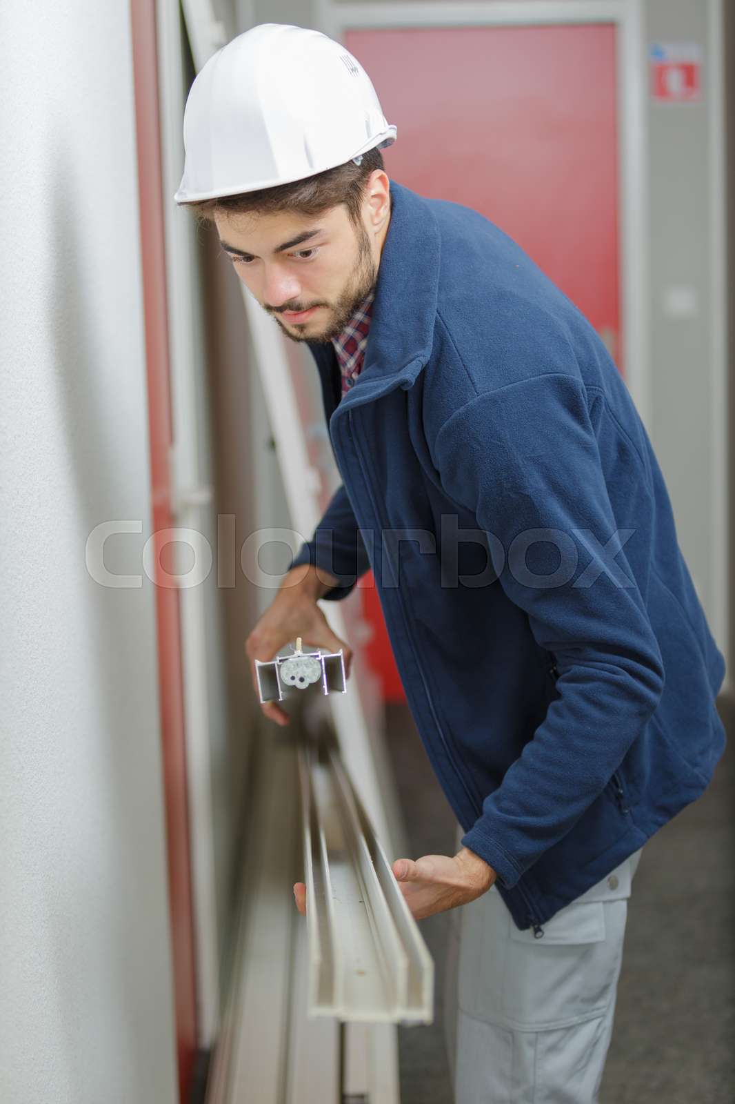 professional worker at construction site | Stock image | Colourbox