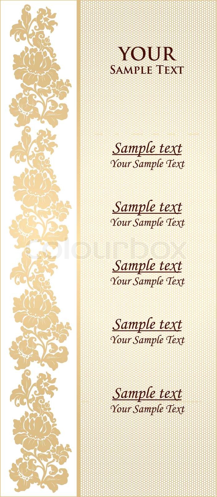 Ornamental flowers Menu | Stock vector | Colourbox