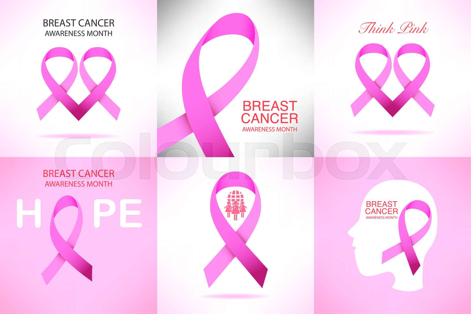 Pink Cancer Ribbon Vector