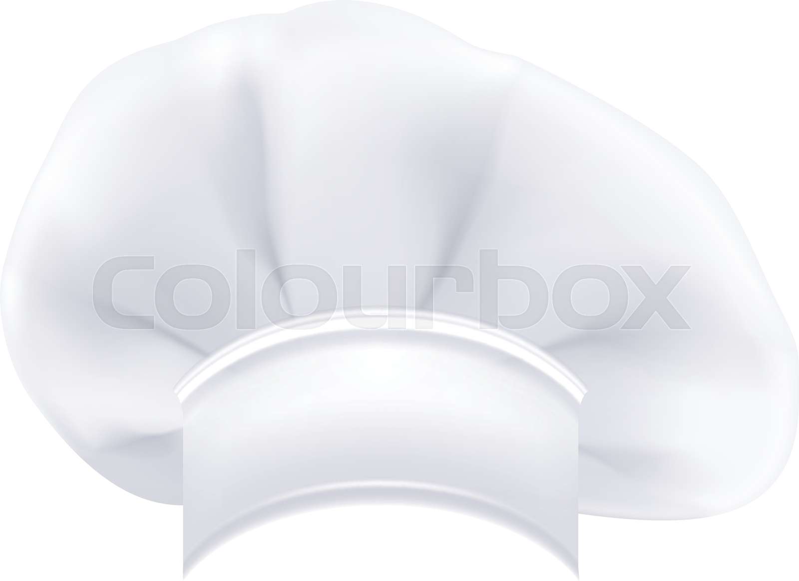 Photorealistic Modern White Chef Hat Isolated On A White Background ...