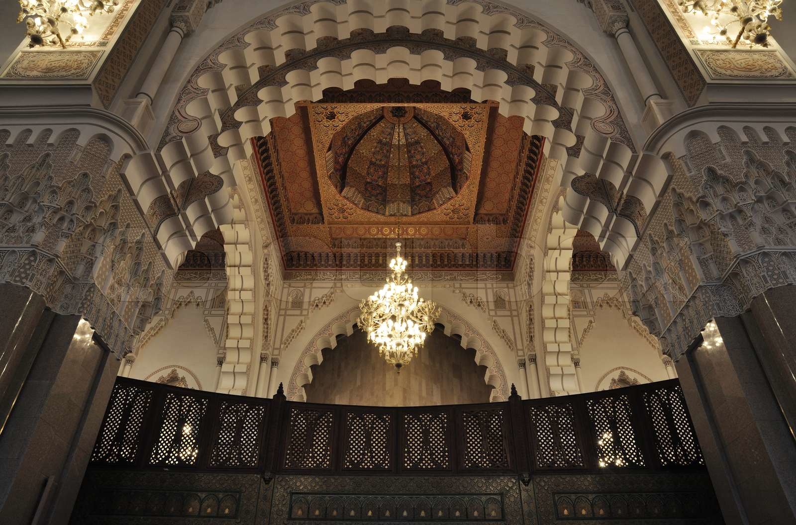 Inside of the Hassan II Mosque in Casablanca, Morocco | Stock image ...