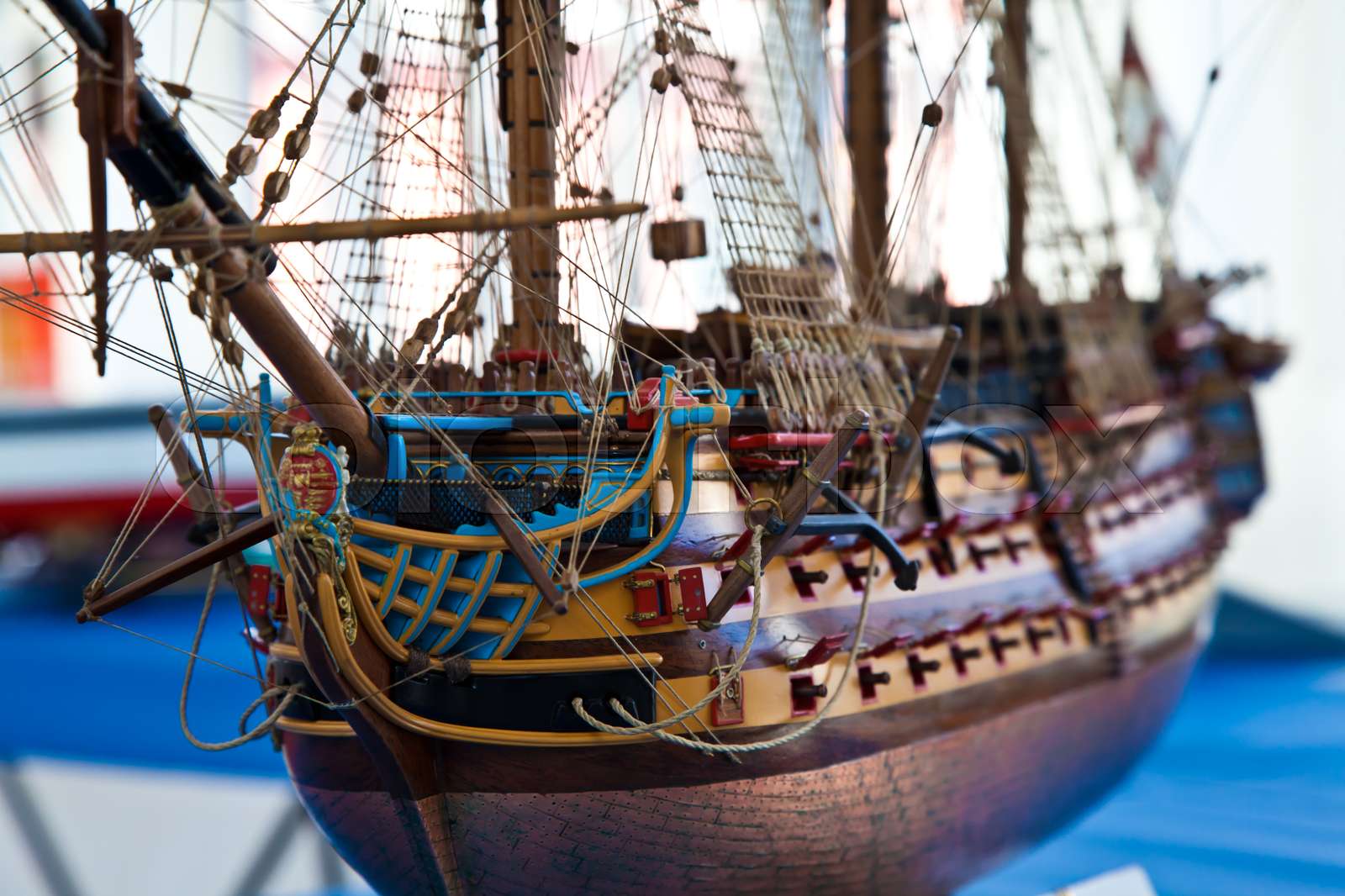 Galleon model detail | Stock image | Colourbox
