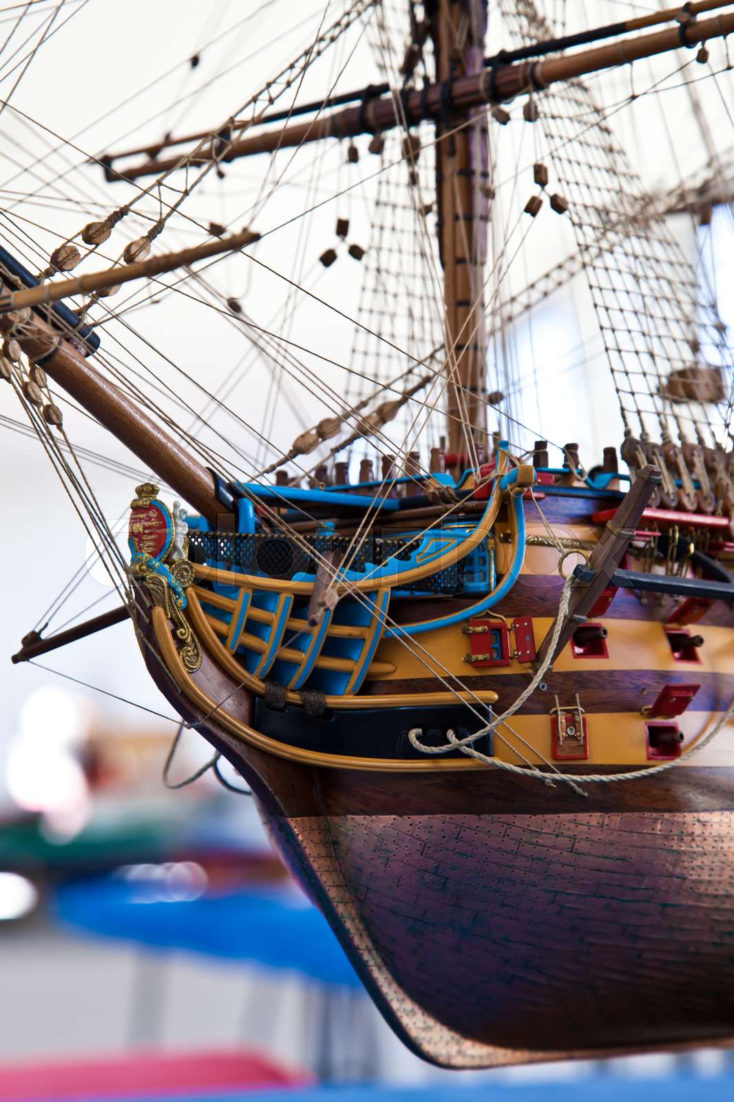 Galleon model detail | Stock image | Colourbox