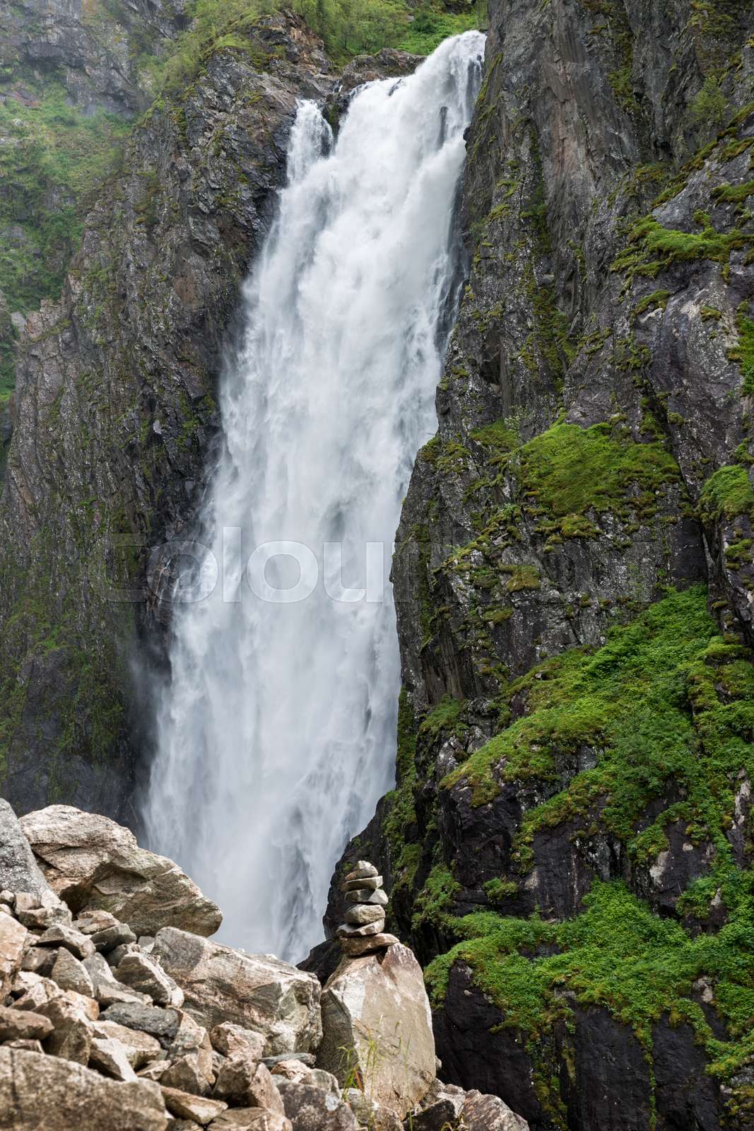 voringfossen waterfall in Norway | Stock image | Colourbox
