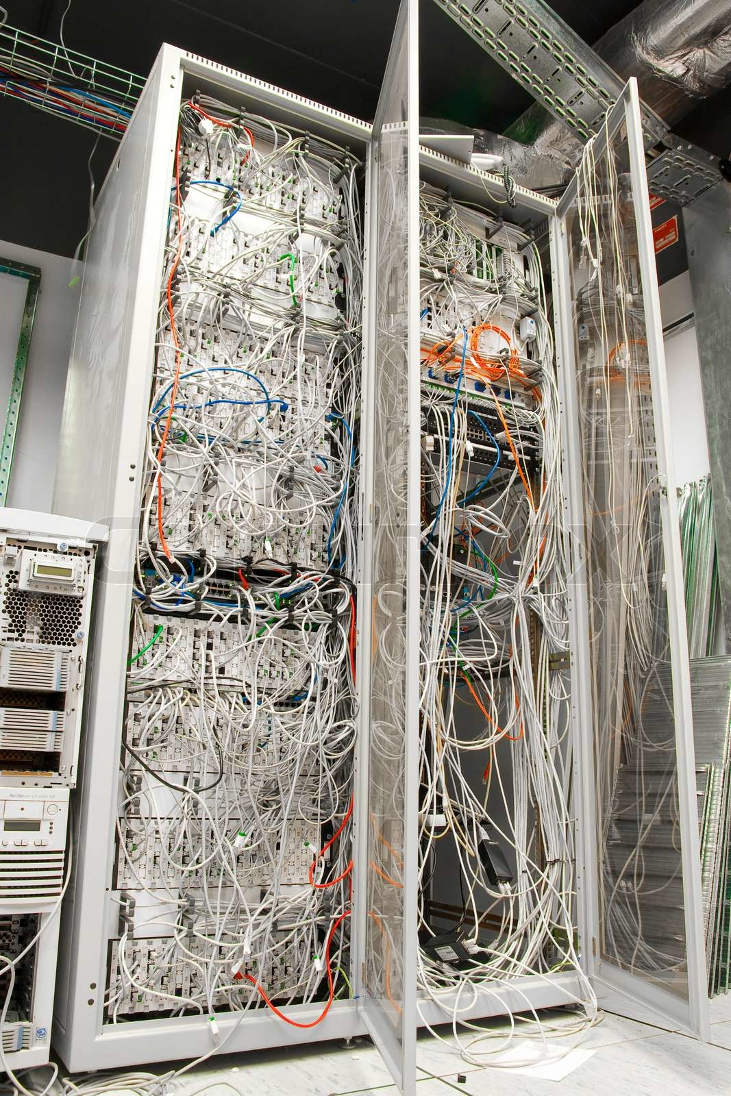 servers and hardwares in an internet data center | Stock image | Colourbox