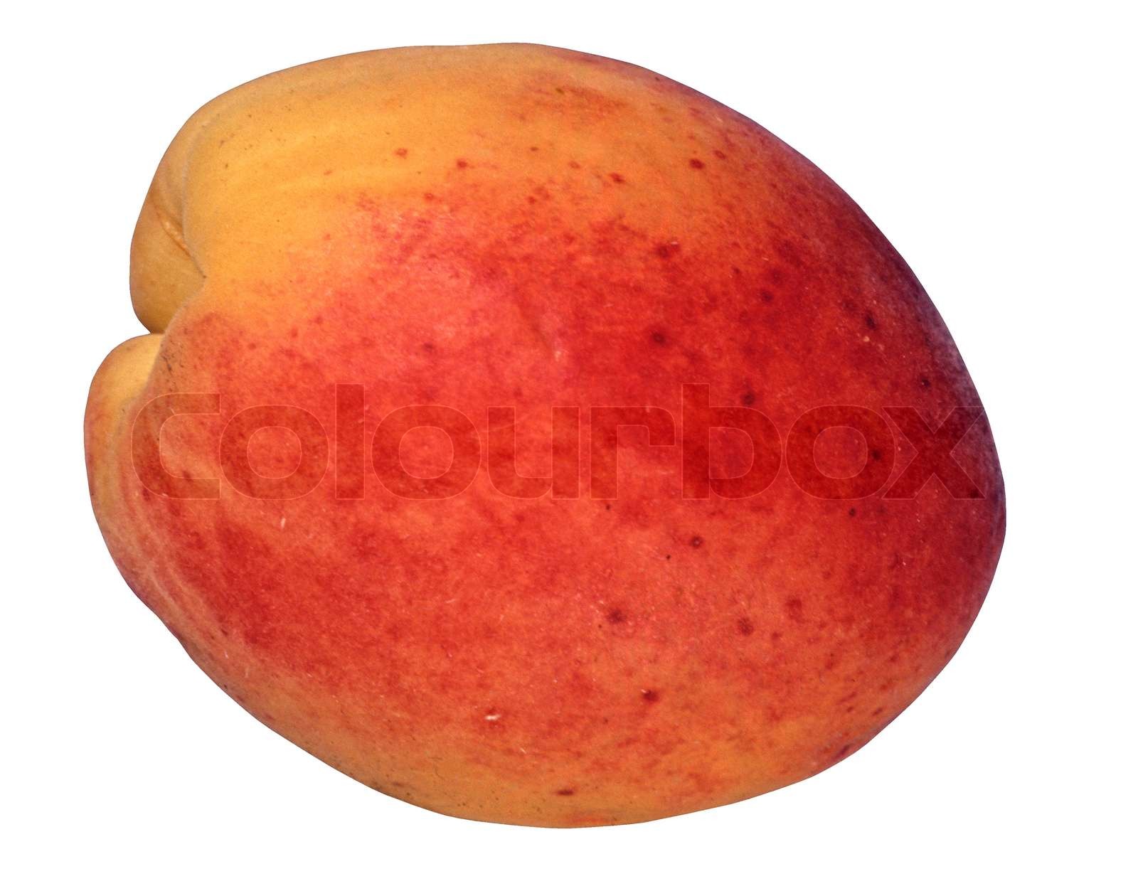 Pfirsich isoliert auf weißem Hintergrund | Stock Bild | Colourbox