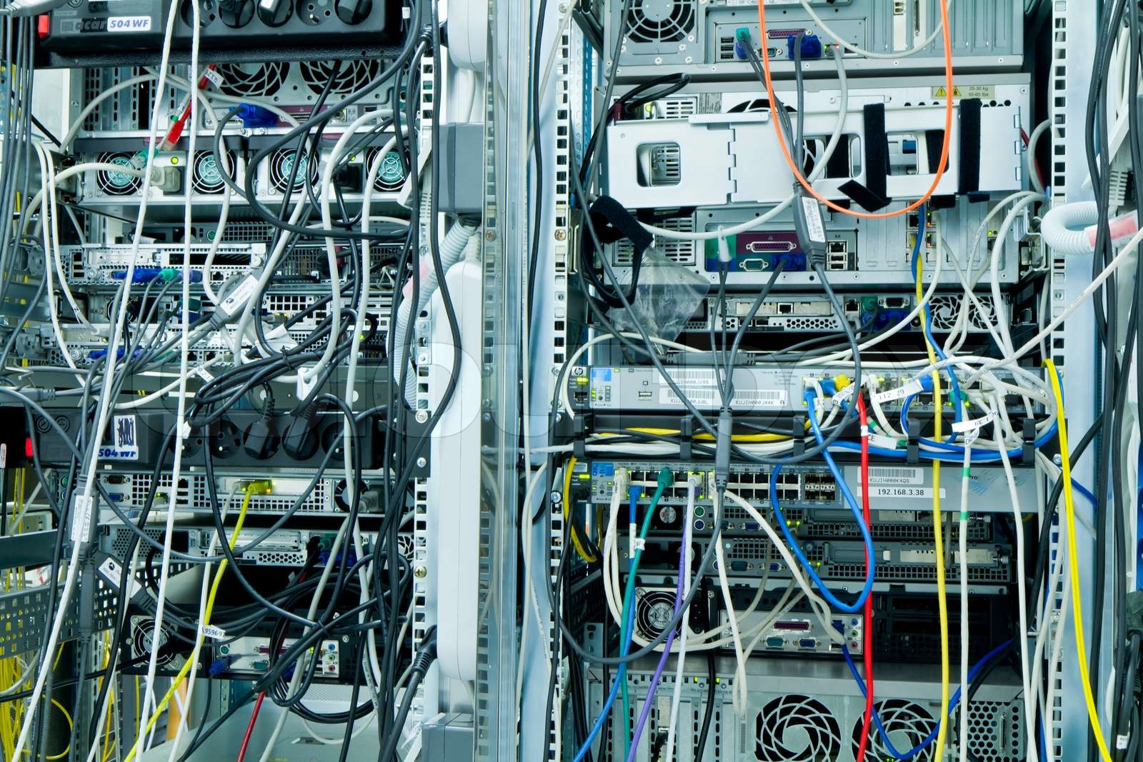 server room filled with with racks | Stock image | Colourbox