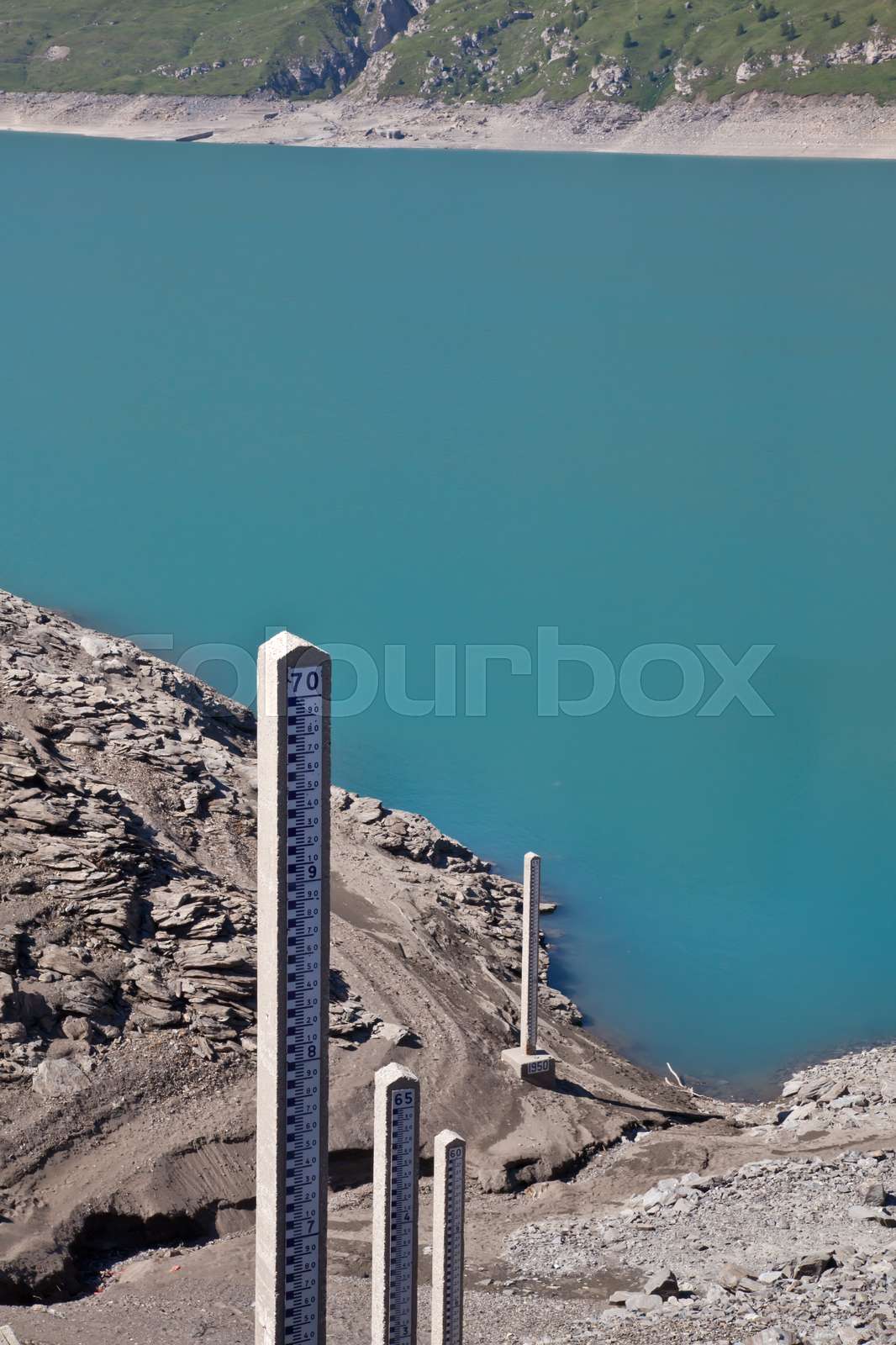 Dam water level measurement | Stock image | Colourbox