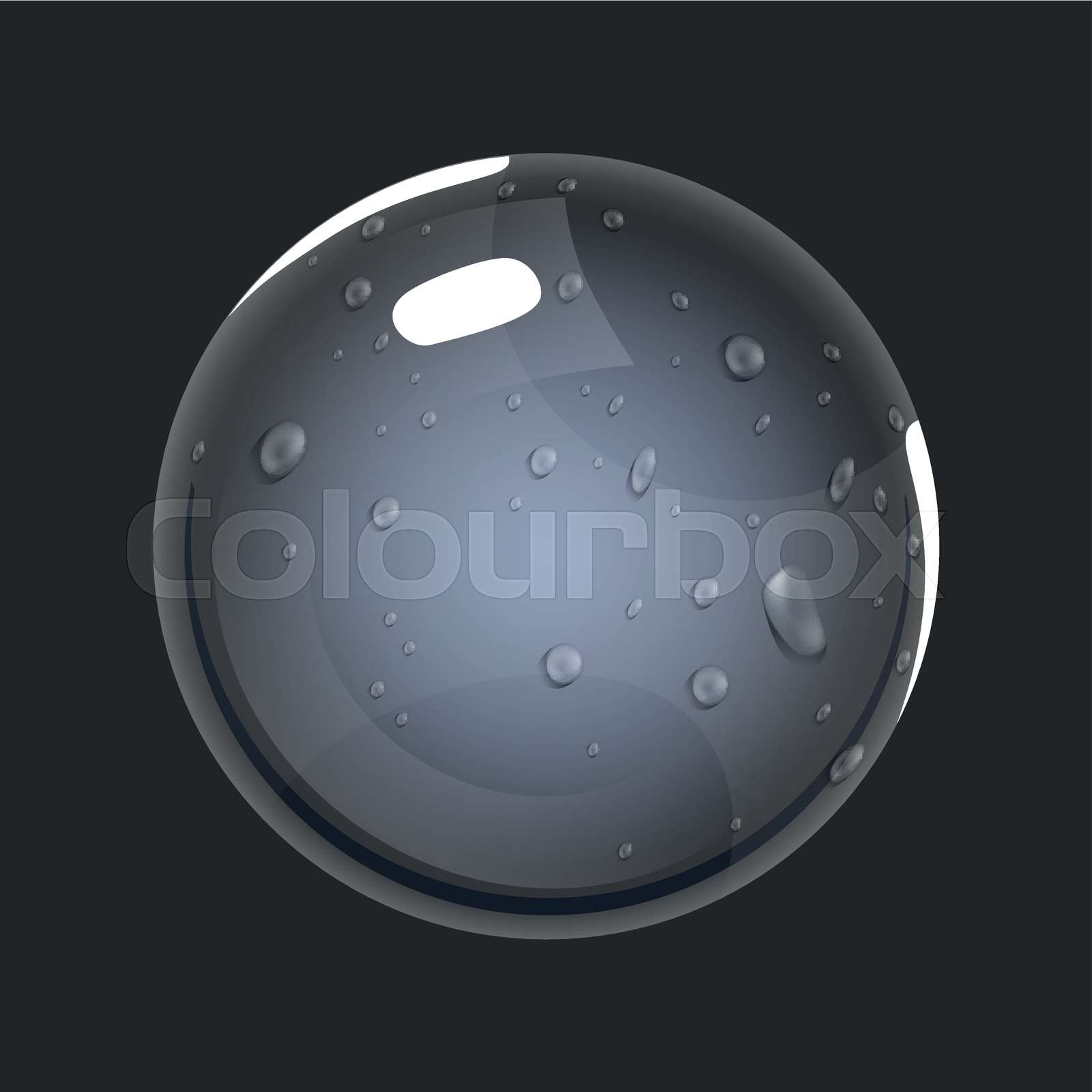 Sphere of air. Game icon of magic orb. Interface for rpg or match3 game ...