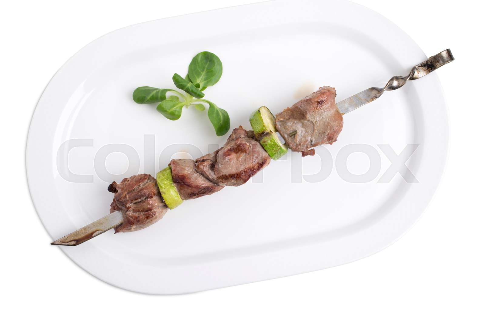 Delicious mutton shish kebab. | Stock image | Colourbox
