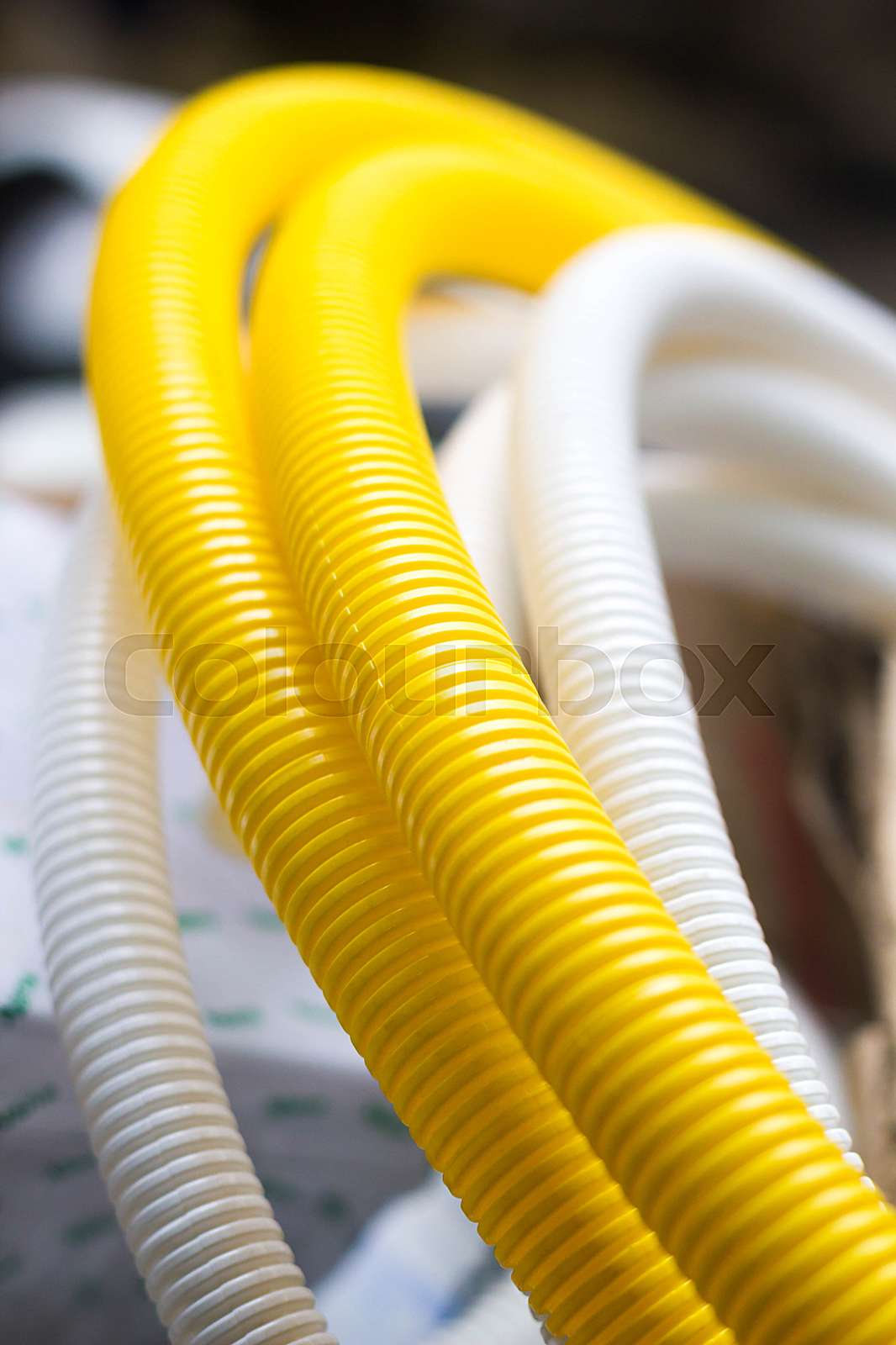 Yellow Flexible Conduit - Enclosure For Fiber Optic Cable, Equipment ...