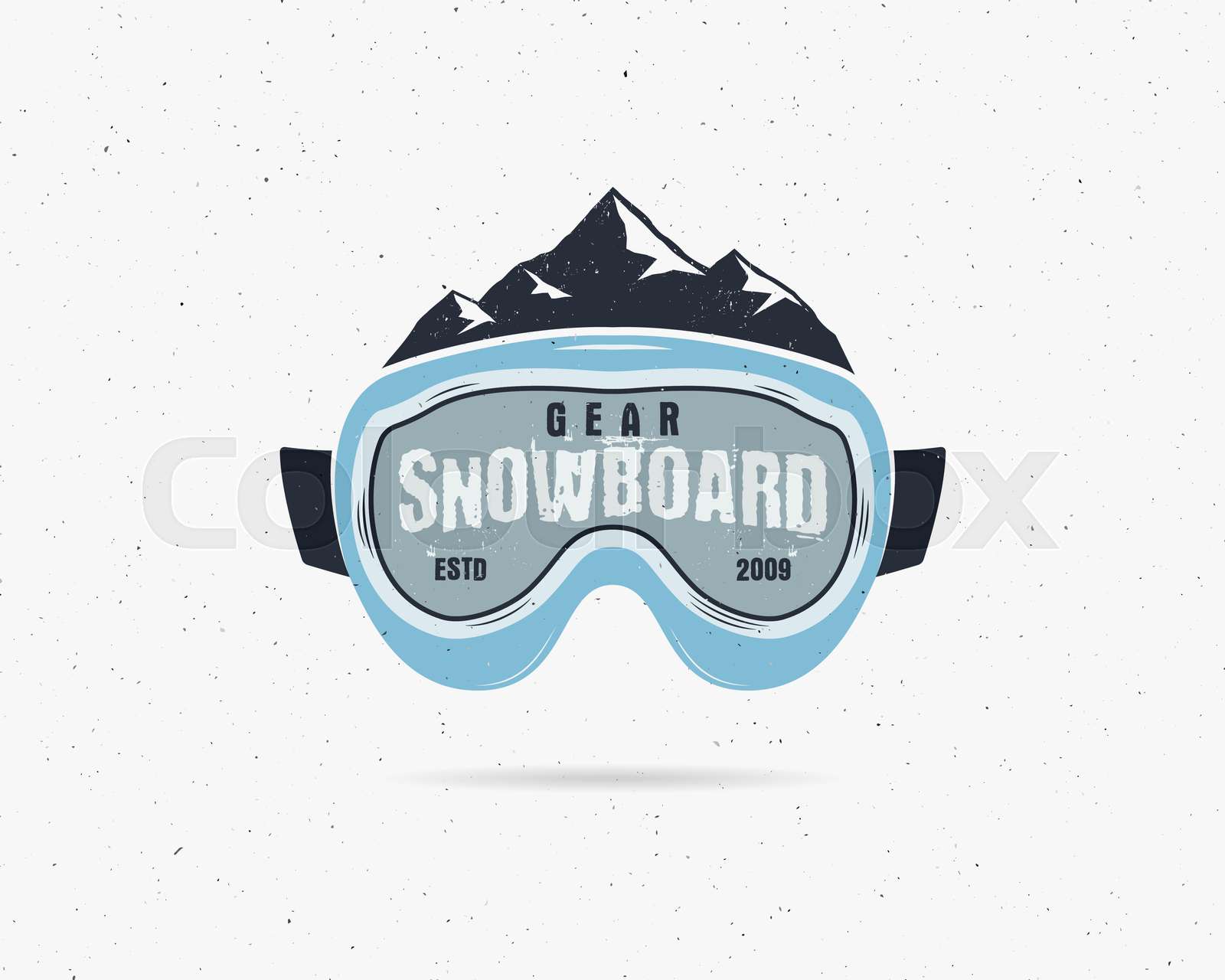 Snowboarding goggles extreme logo, label template. Winter snowboard sport store badge. Emblem ...