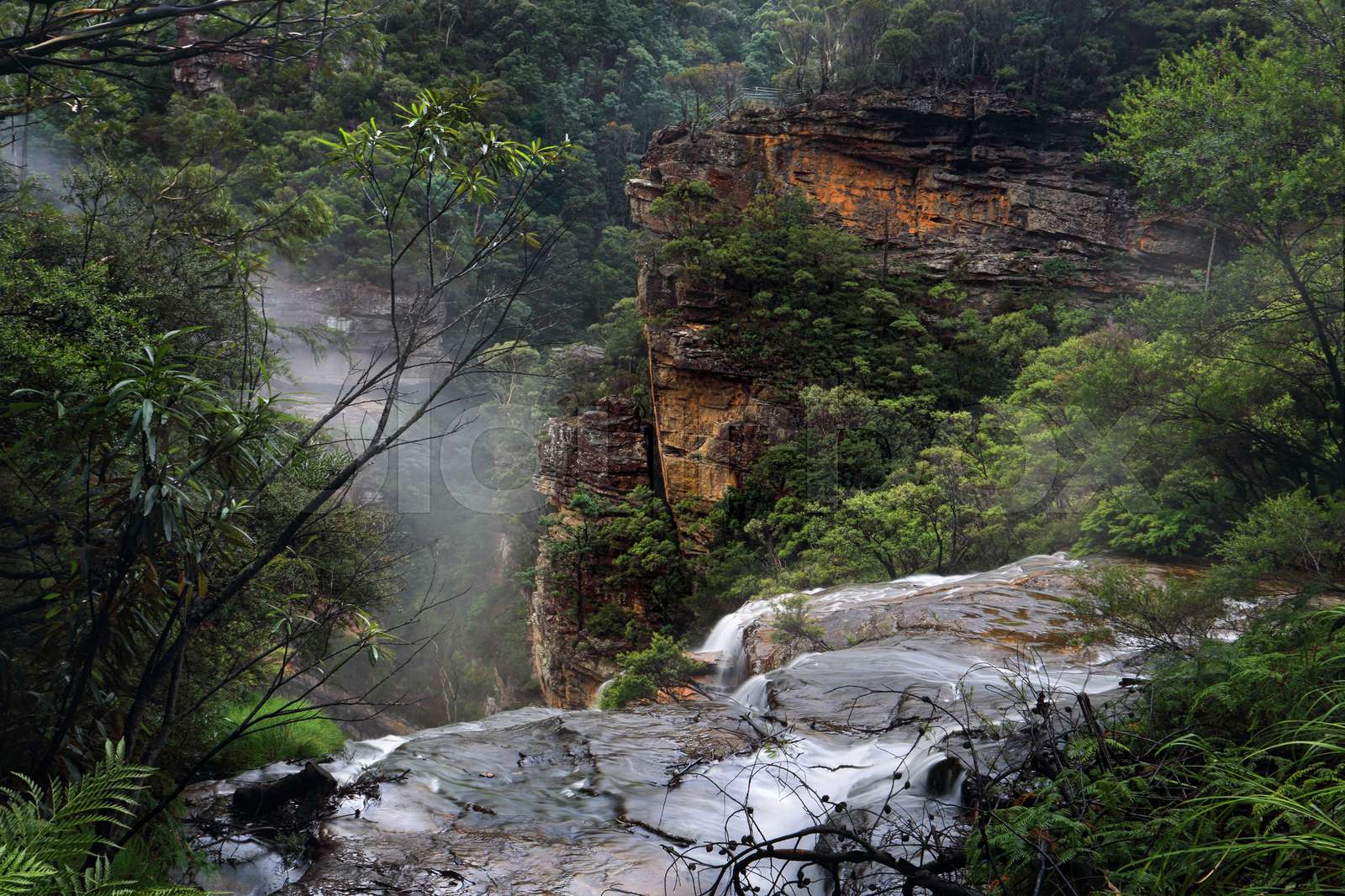 Flowing over the ledge at Wentworth Falls | Stock image | Colourbox