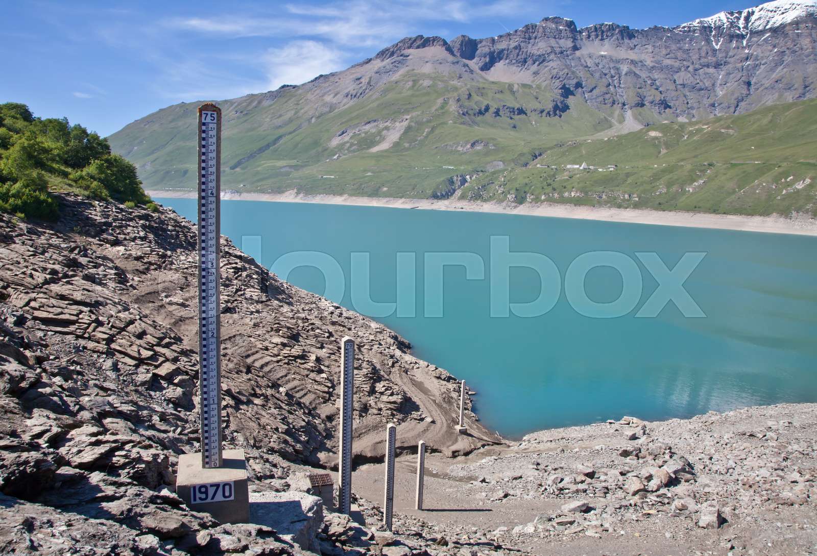 Dam water level measurement | Stock image | Colourbox