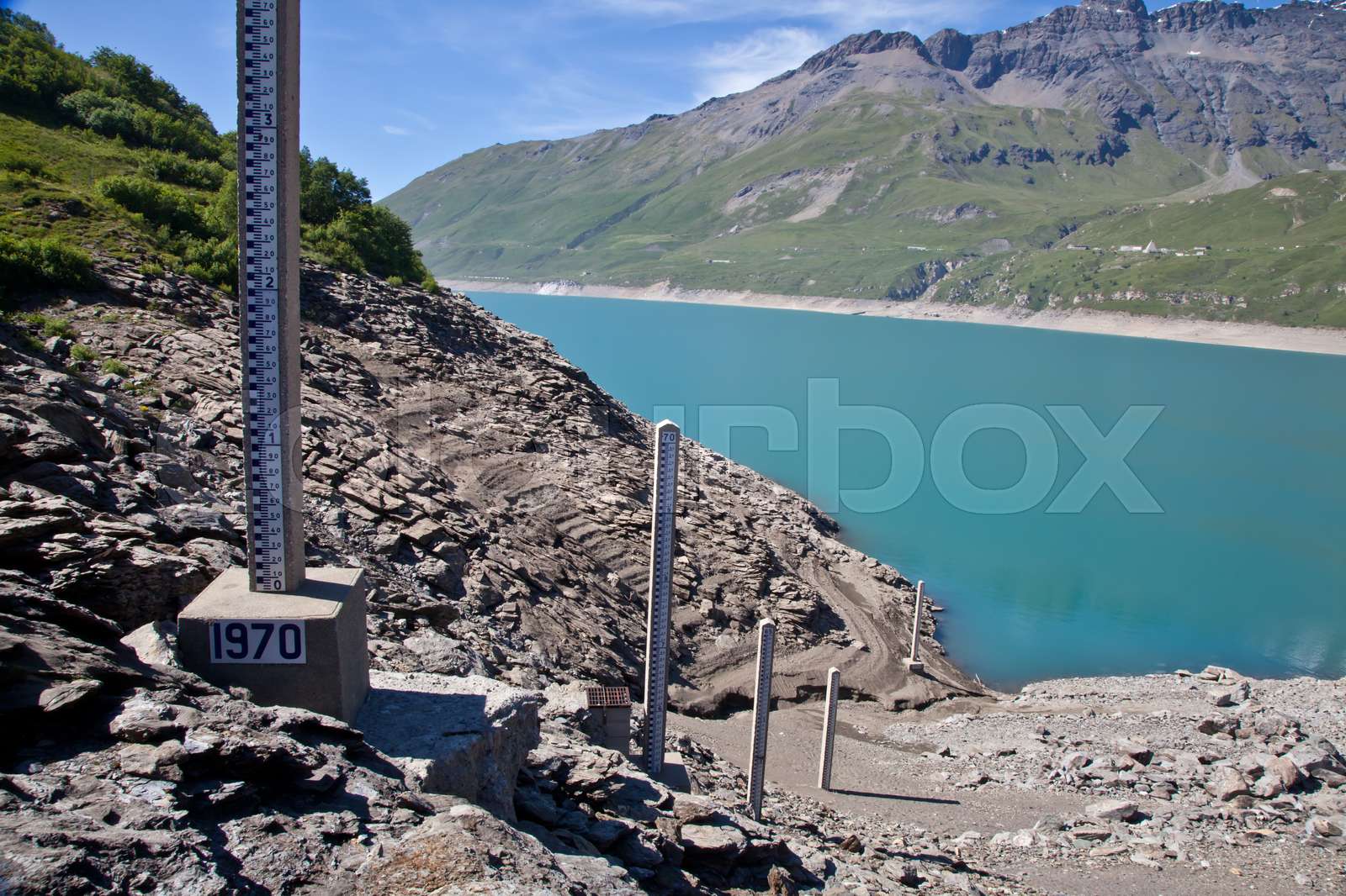 Dam water level measurement | Stock image | Colourbox