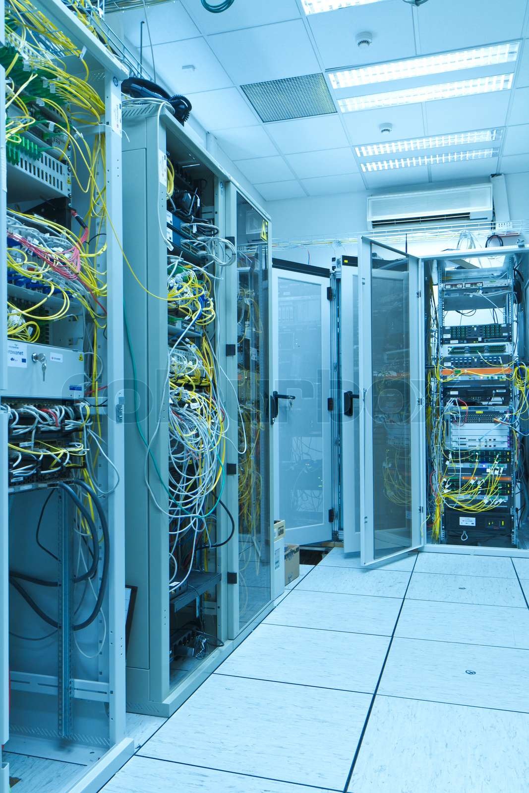 server room filled with with racks | Stock image | Colourbox