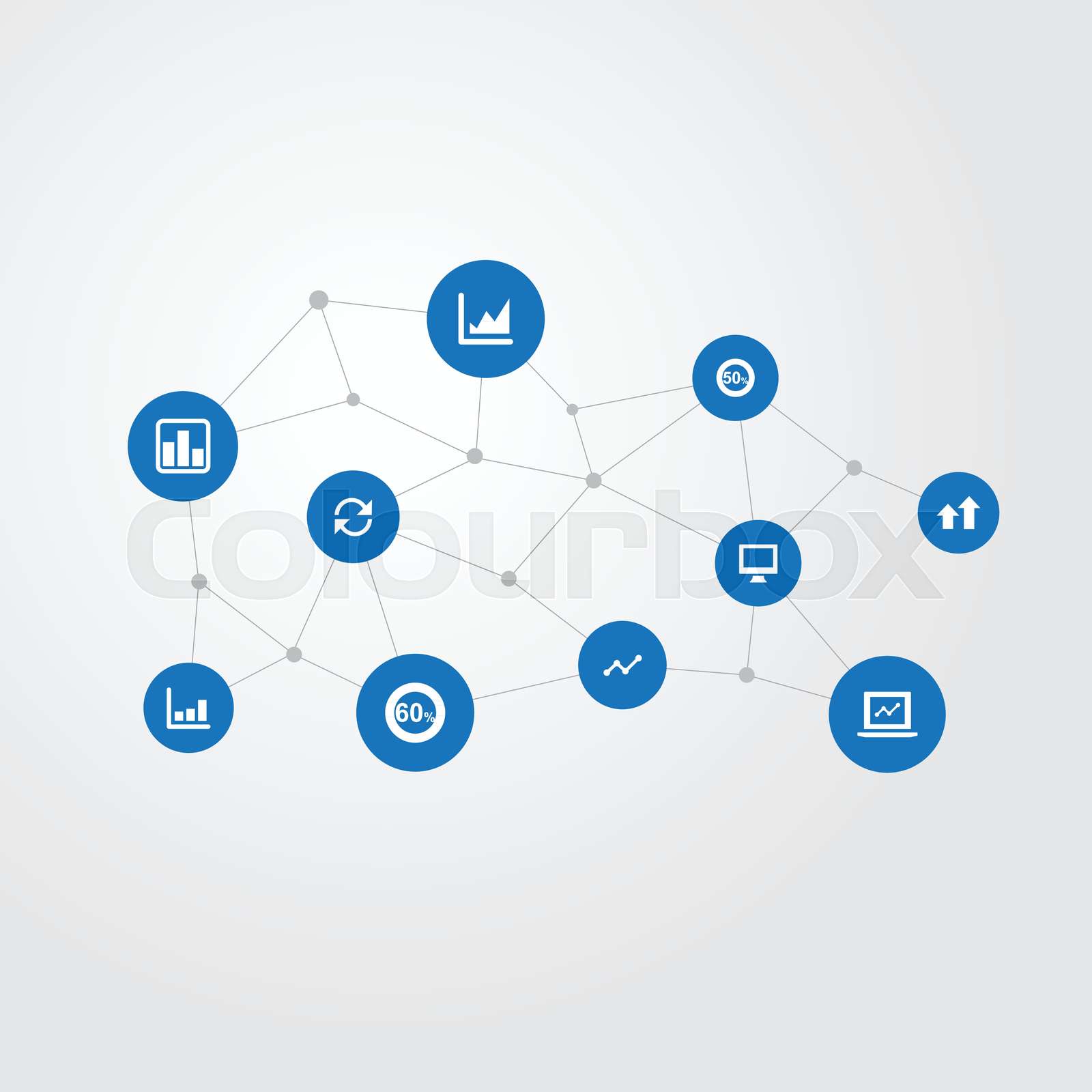 Vector Illustration Set Of Simple Diagram Icons. Elements Raising ...