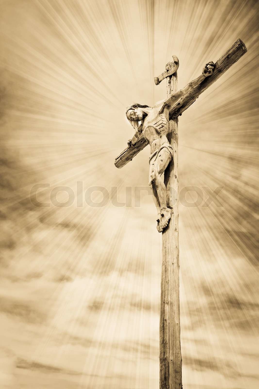 Kreuzigung - Jesus auf dem Kreuz | Stock Bild | Colourbox