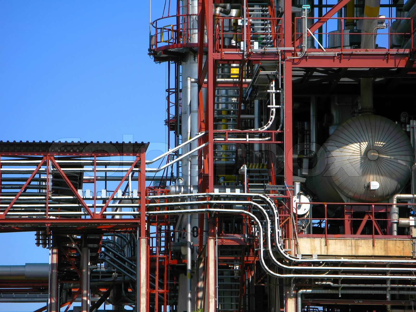 refinery piping | Stock image | Colourbox