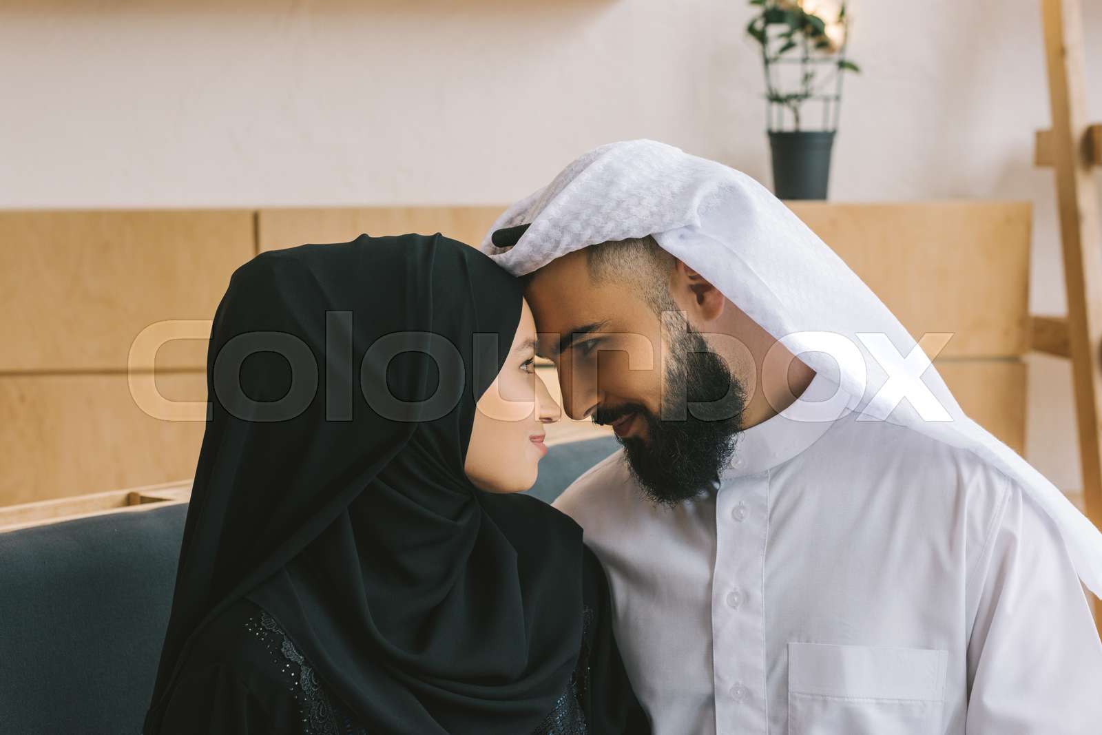 muslim couple in traditional clothing | Stock image | Colourbox