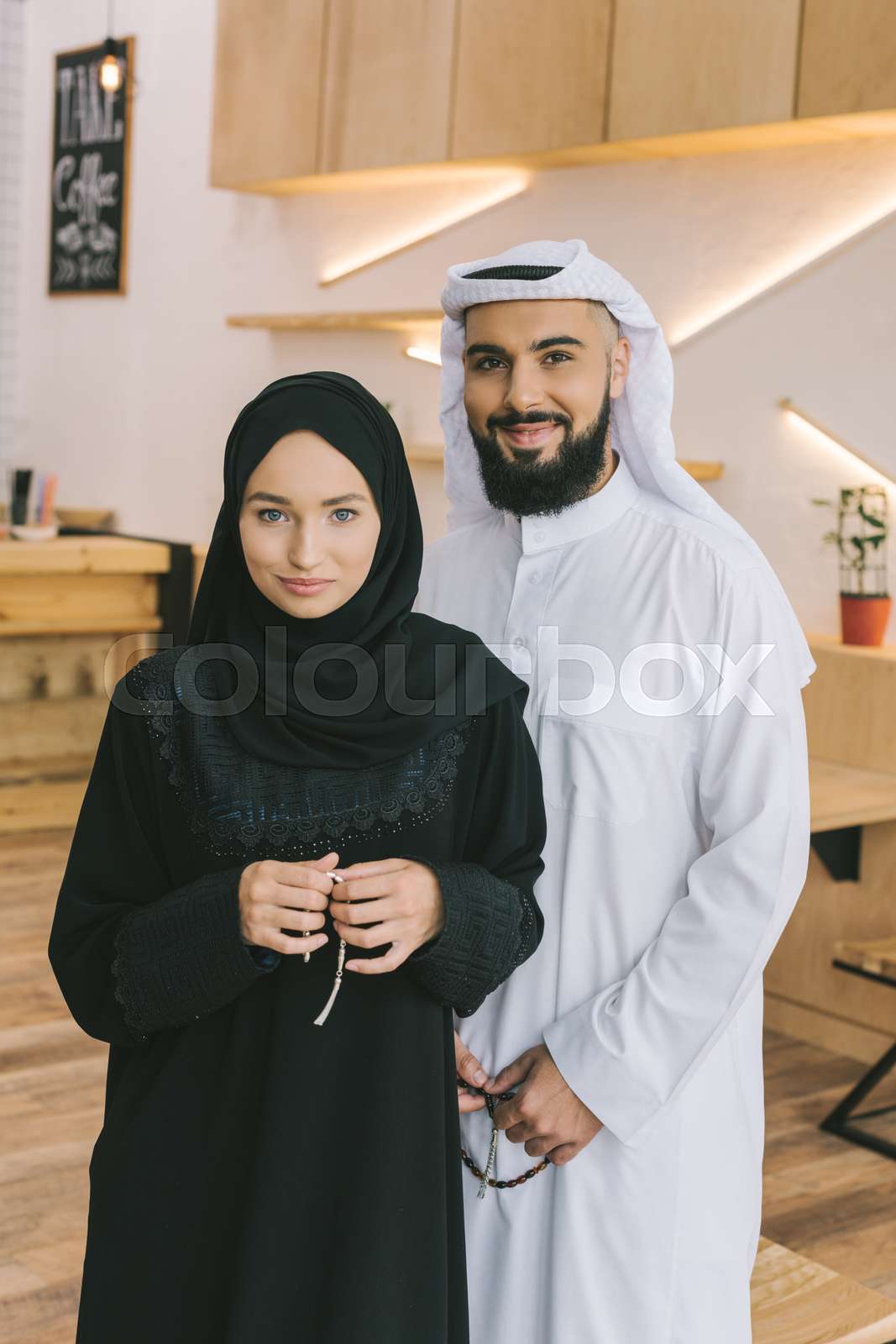 muslim couple in traditional clothing | Stock image | Colourbox