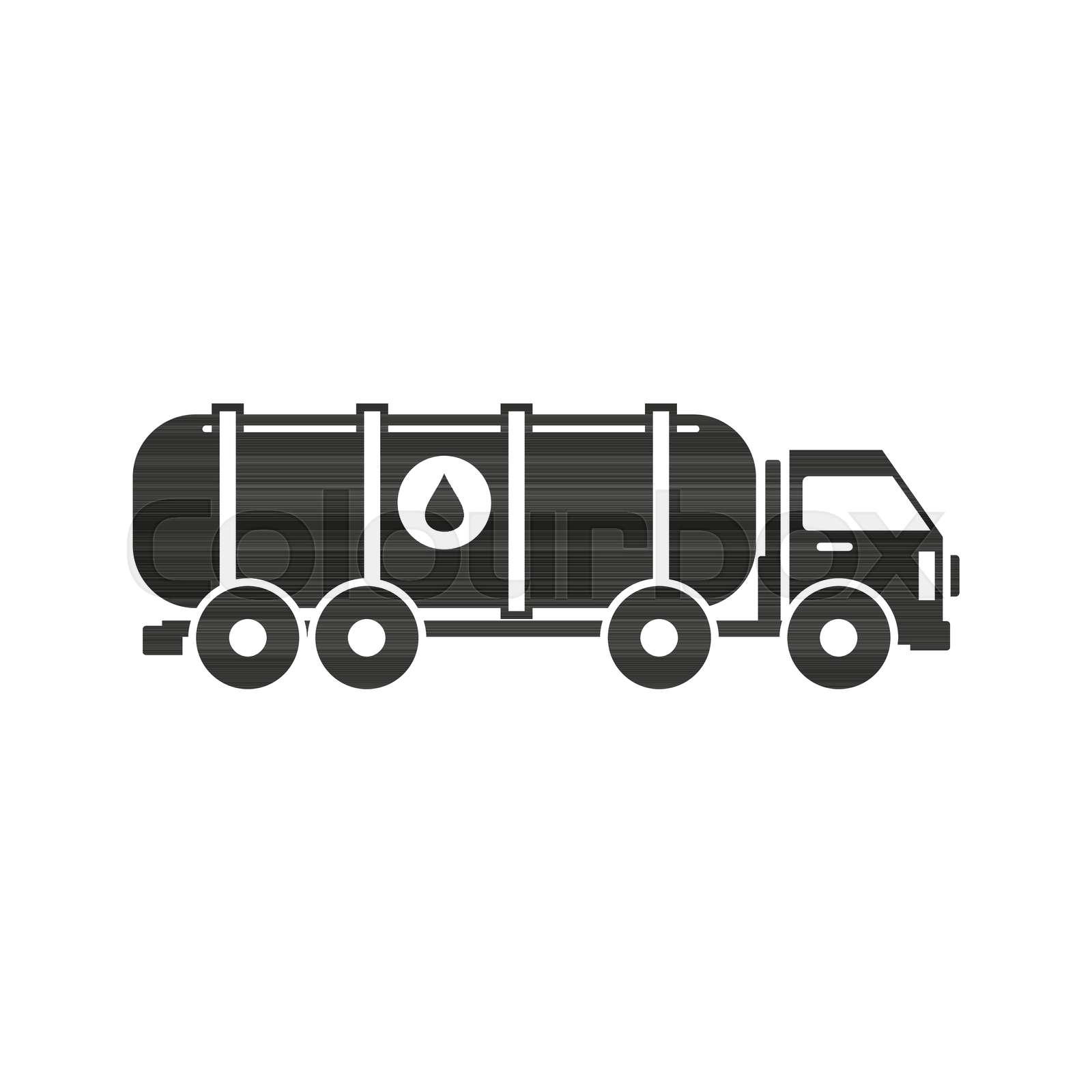 icon, lastwagen, tankzug | Stock-Vektor | Colourbox