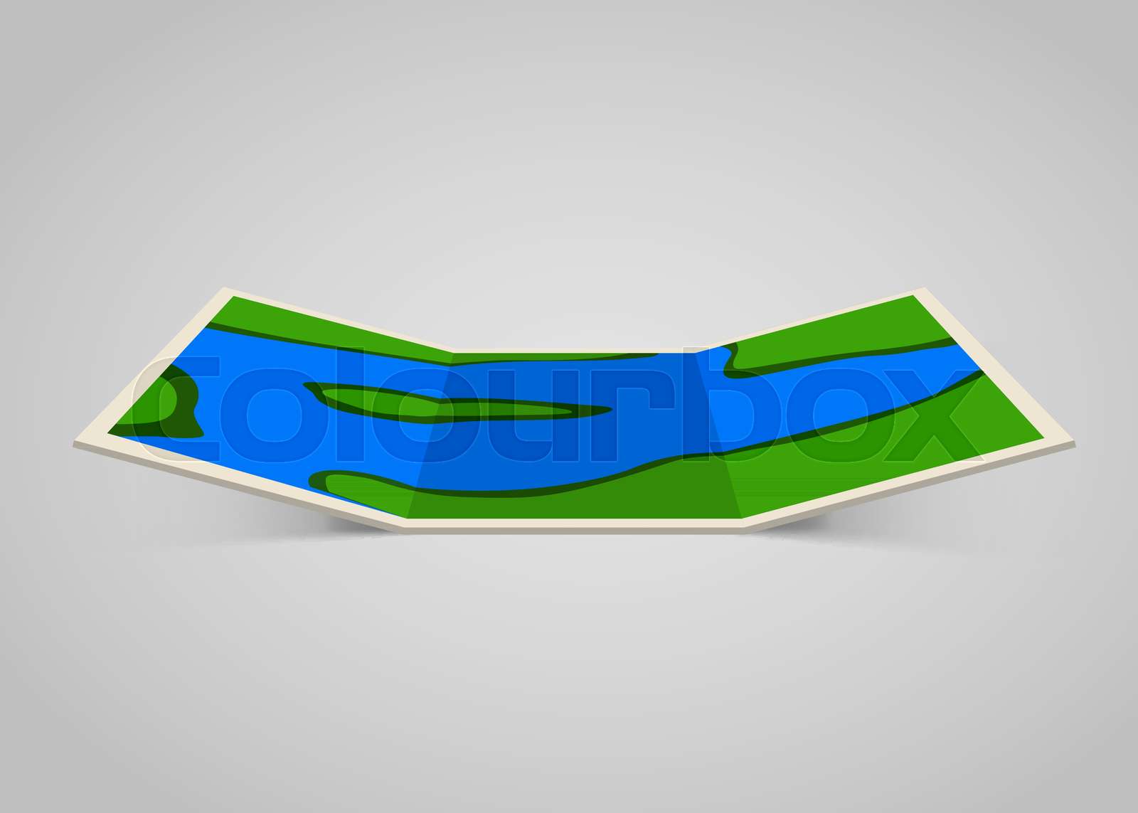 Modern and bright paper map | Stock vector | Colourbox