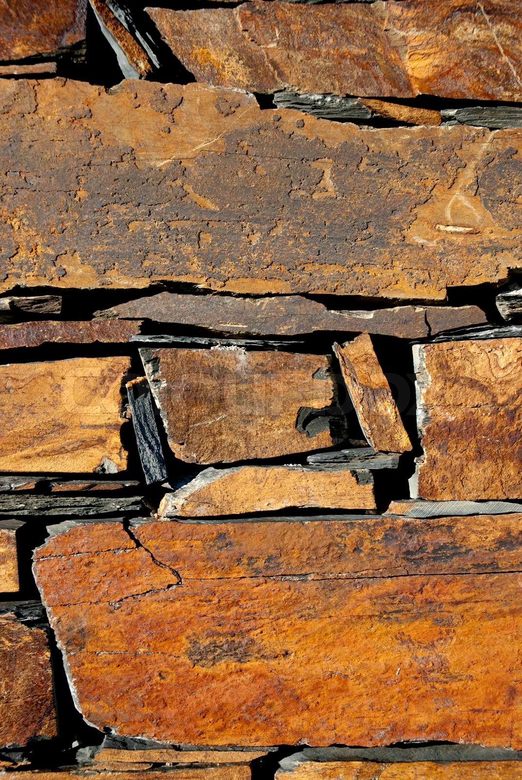 Background texture of earthy colored shale stone | Stock image | Colourbox