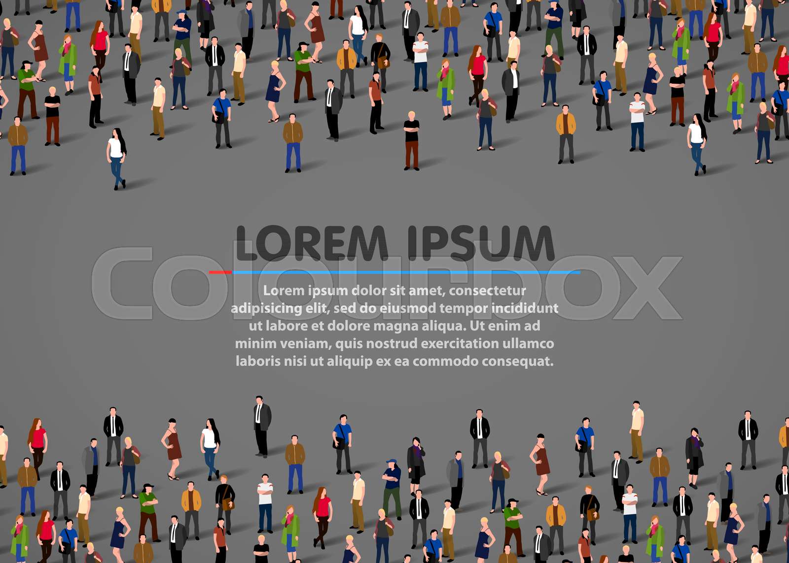 Large group of people. | Stock vector | Colourbox