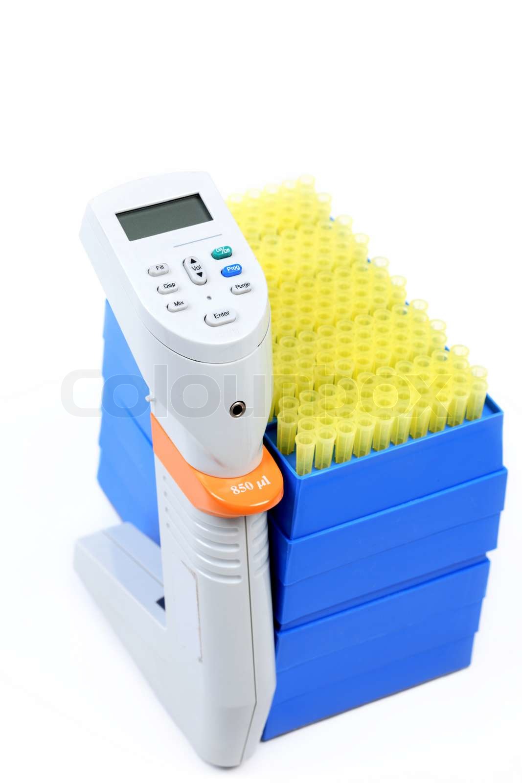 850ul 12 way pipette and racks of pipet tips Multichannel pipettes ...