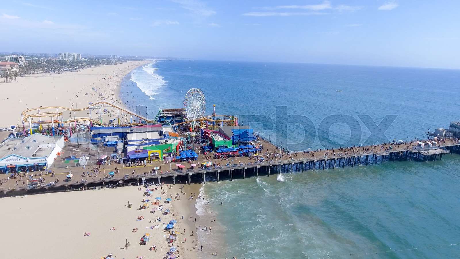 SANTA MONICA, CA - AUGUST 2ND, 2017: Santa Monica Pier from high ...