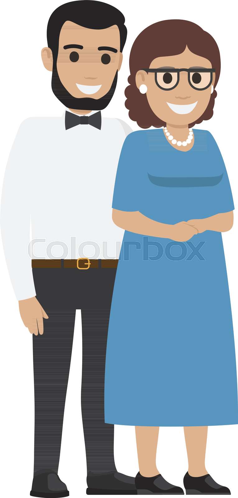 Married Middle Aged Couple. Average Family Vector | Stock vector ...