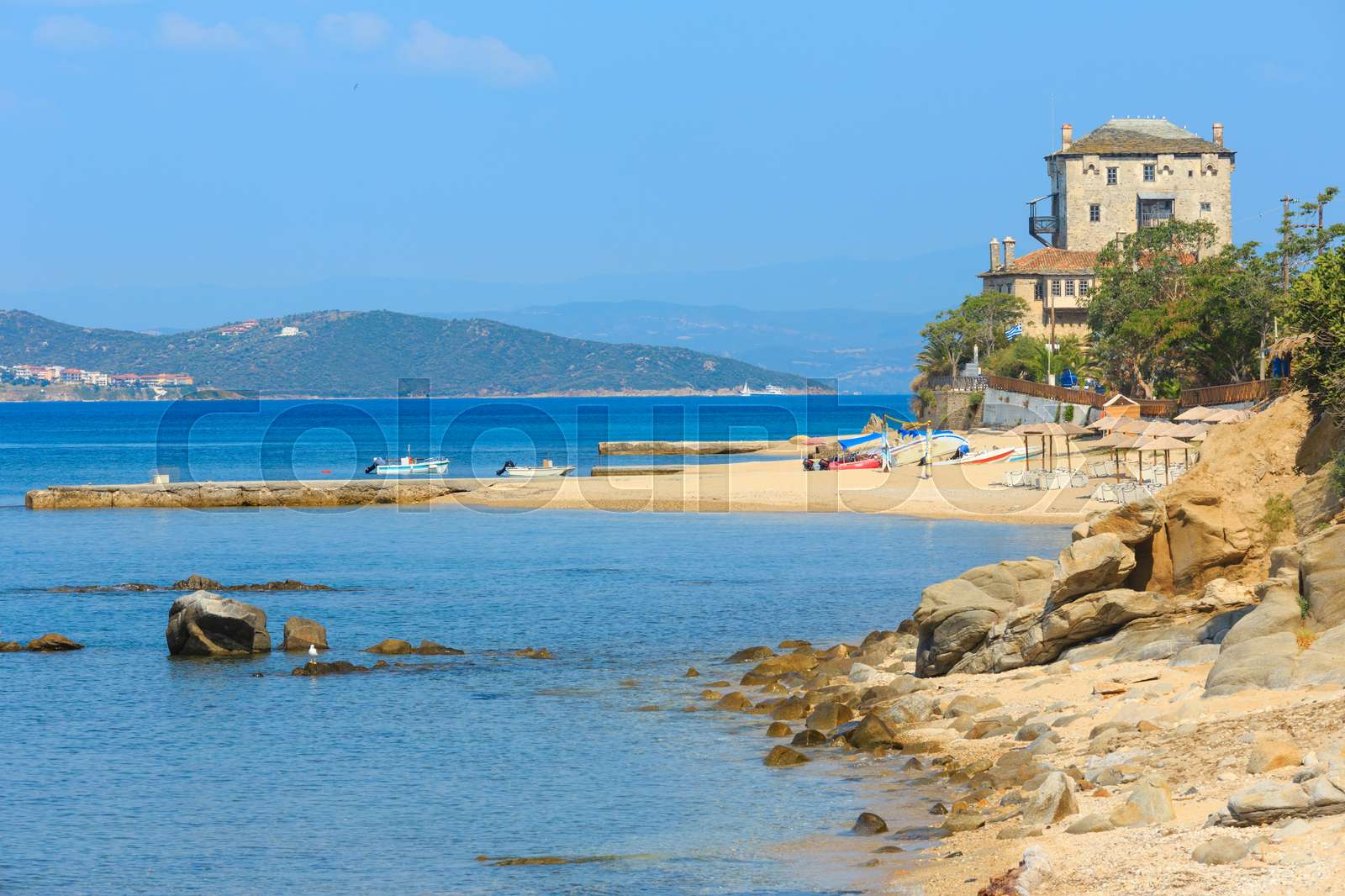 Ouranoupoli coast (Chalcidice, Greece). | Stock image | Colourbox