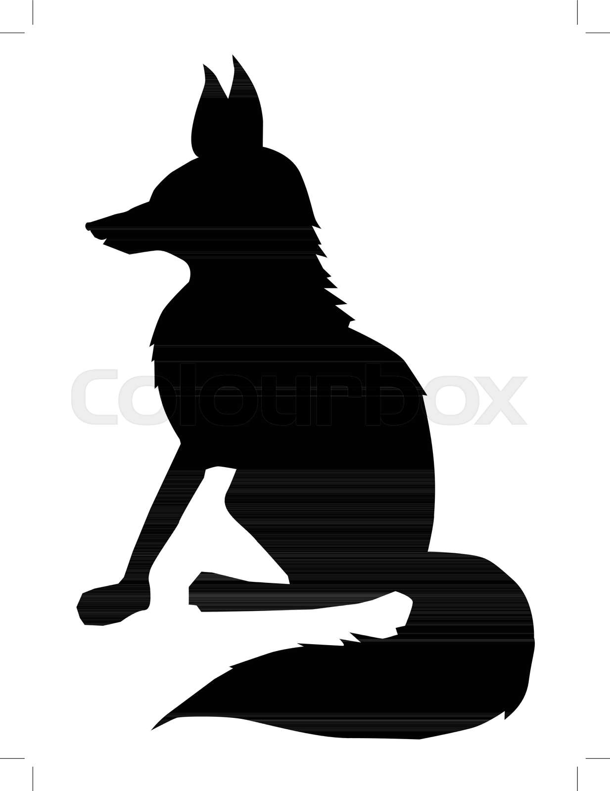 fox, side view | Stock vector | Colourbox