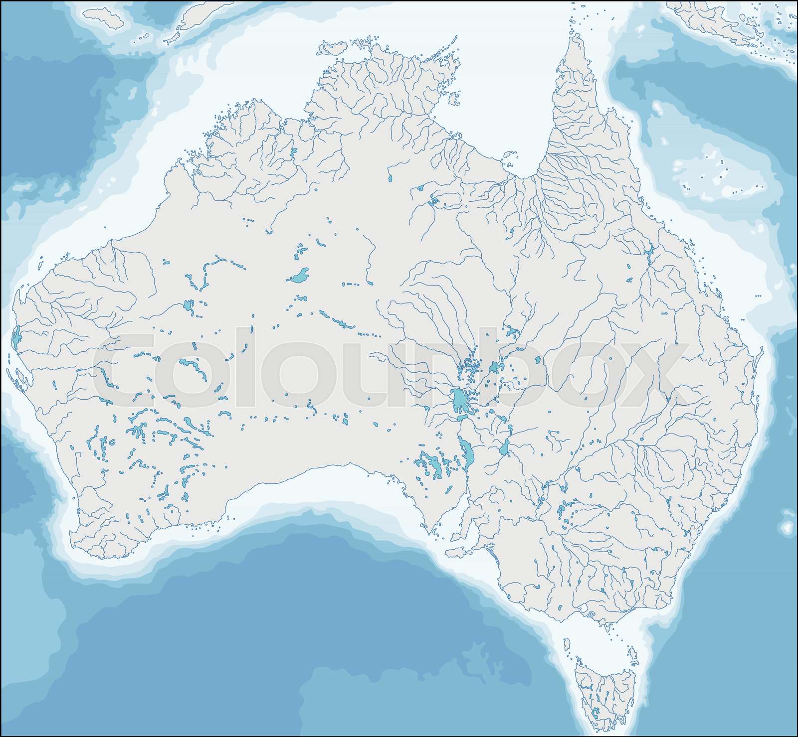 Map of Australia | Stock vector | Colourbox