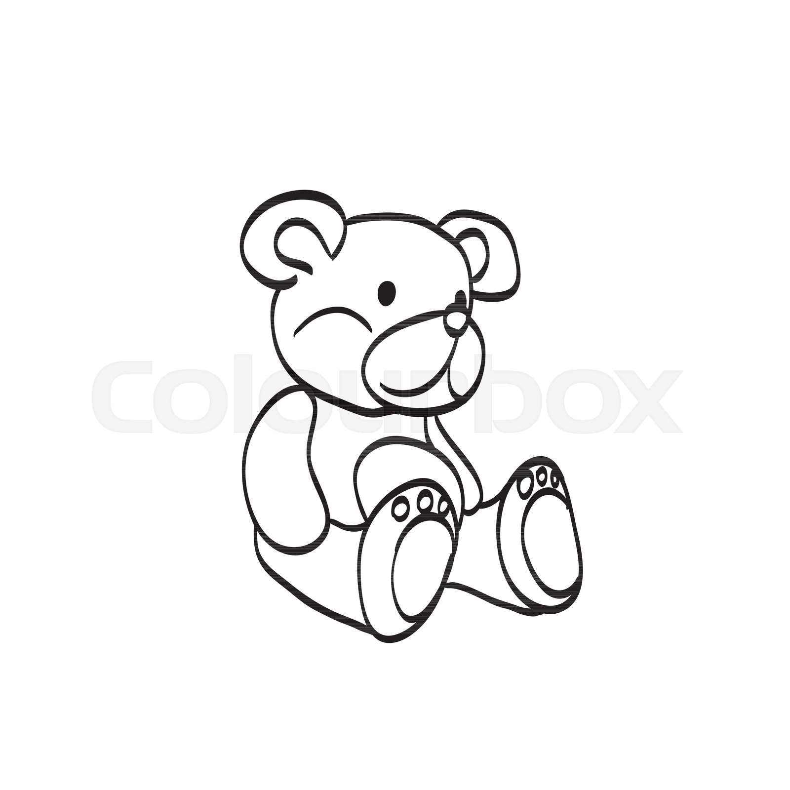 Teddy Bear Drawing Outline