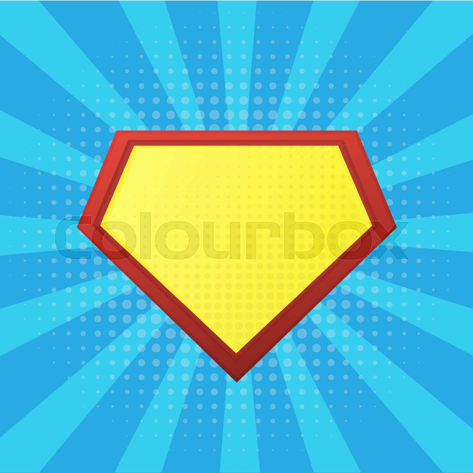 Blank Superhero Badge. Vector | Stock vector | Colourbox