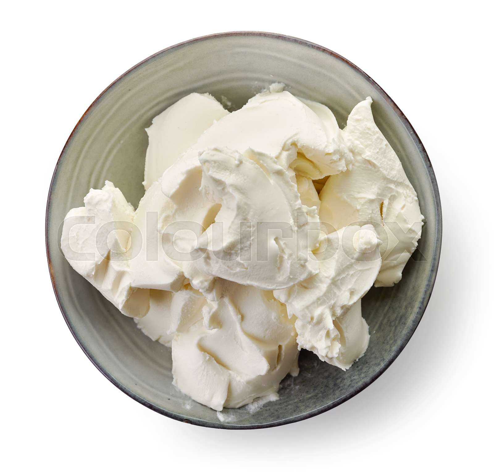 Bowl of cream cheese | Stock image | Colourbox