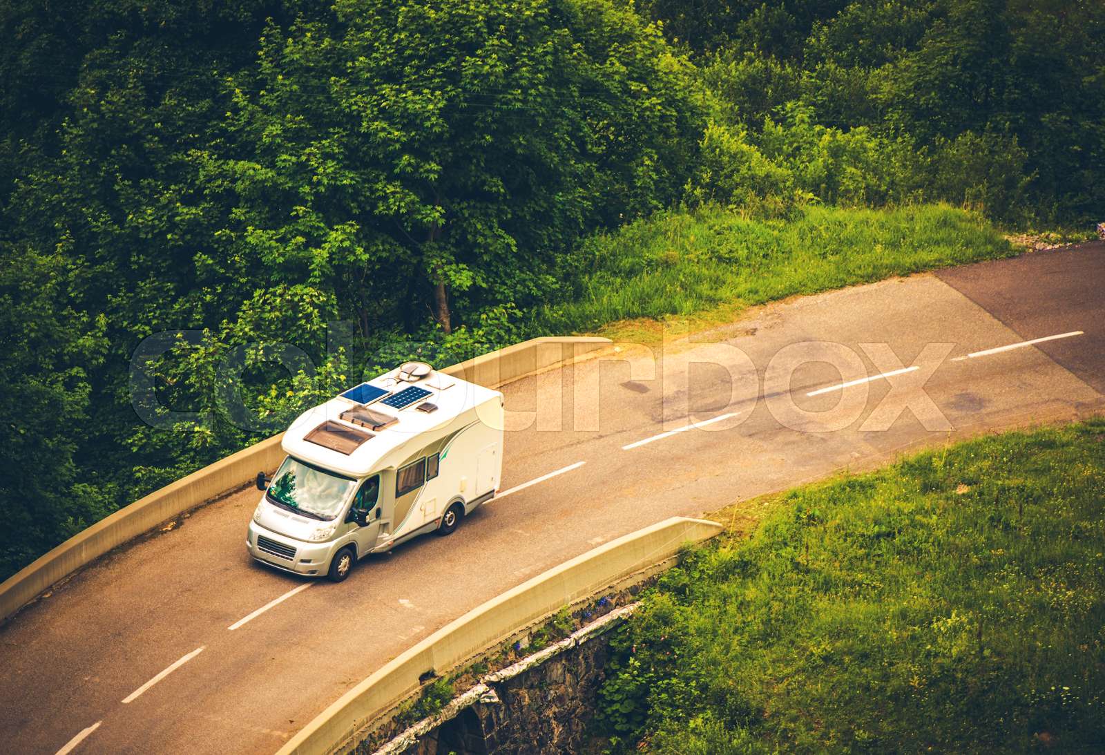 Camper Van on the Road | Stock image | Colourbox
